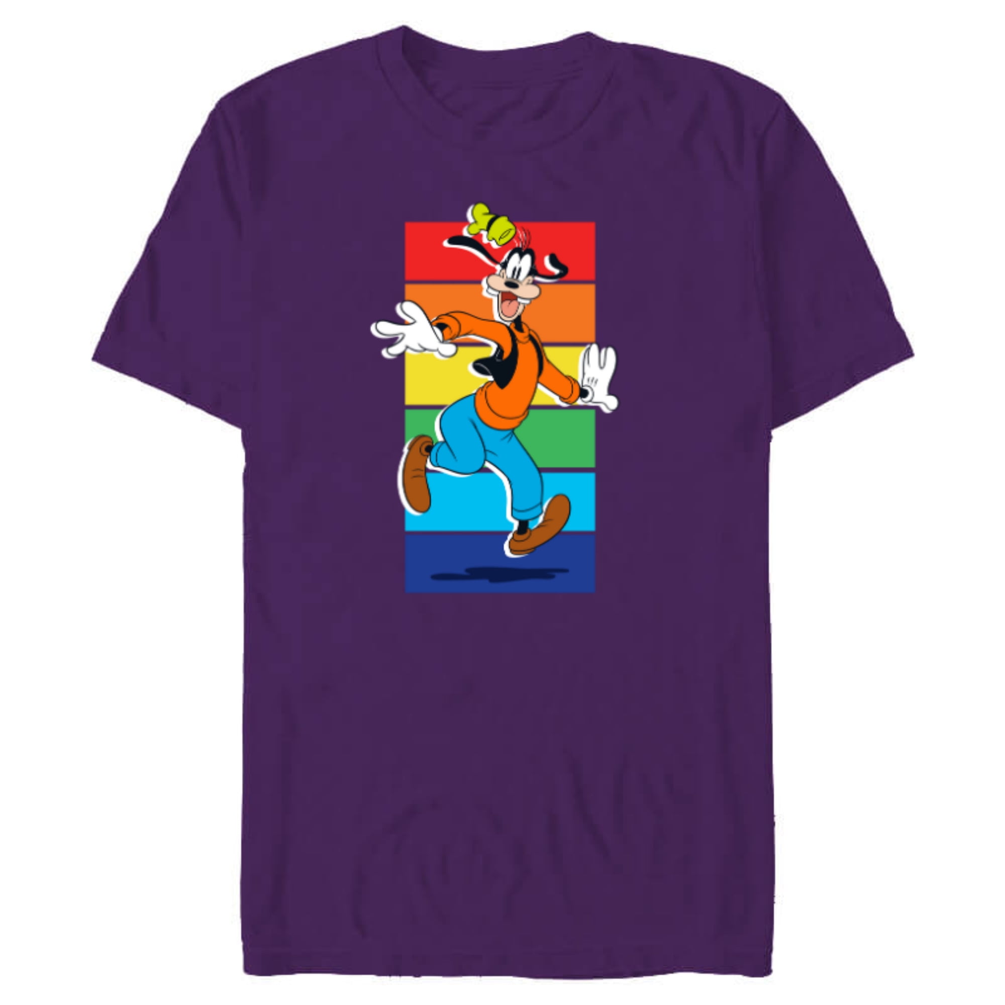 Disney Goofy Rainbow - Short Sleeve Blended T-Shirt for Adults ...