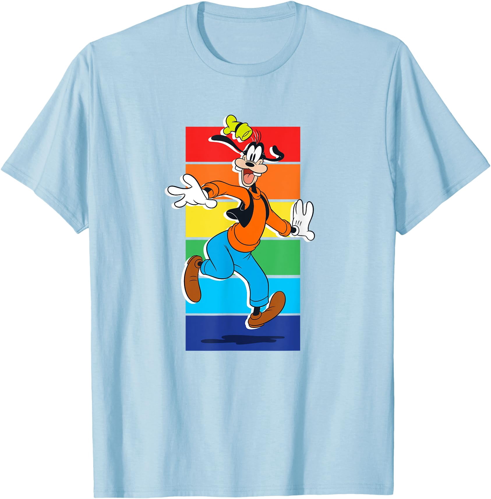 Disney Goofy Rainbow T-Shirt, Light Blue Color, Size 5XL - Walmart.com
