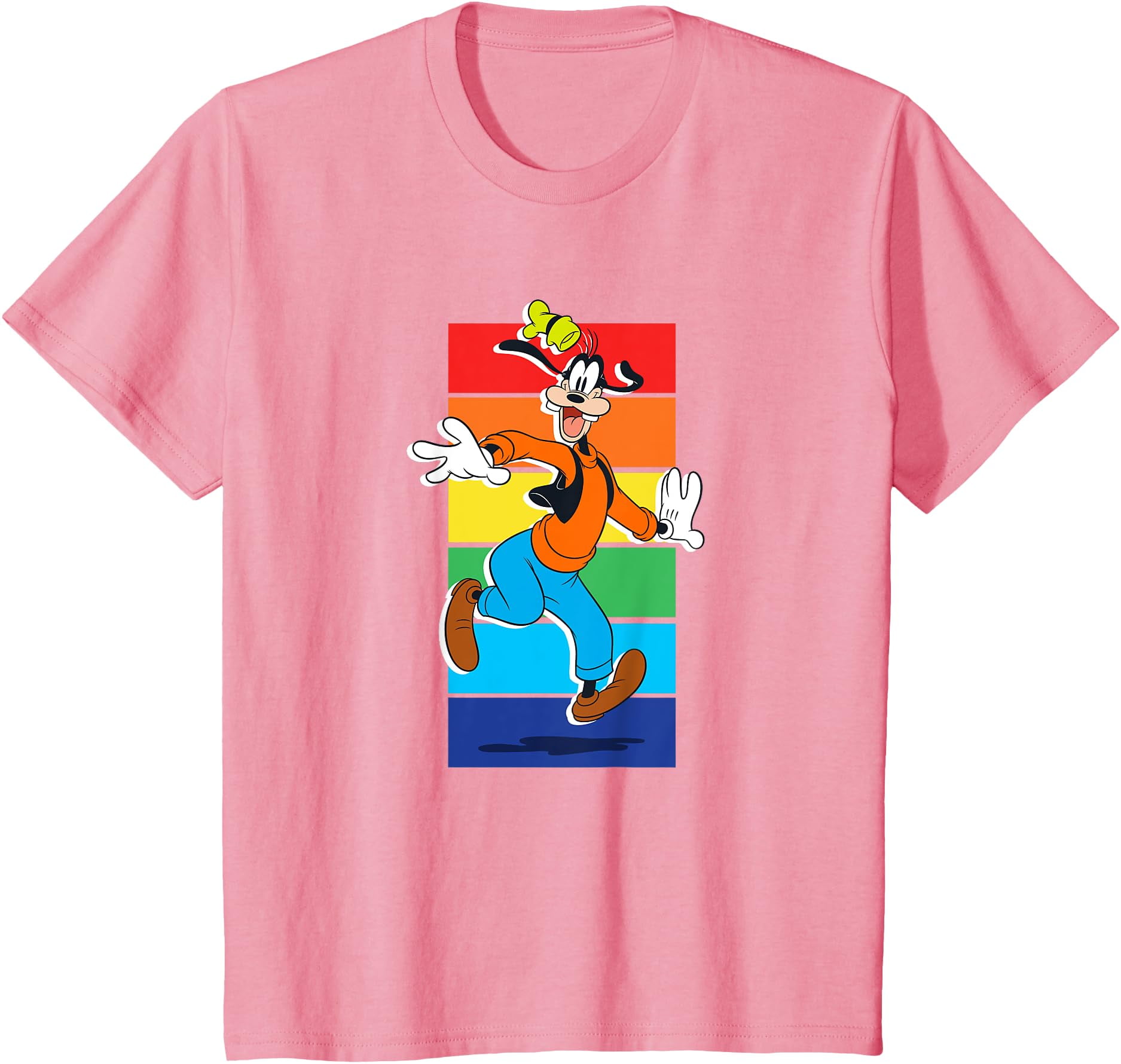 Disney Goofy Rainbow T-Shirt, Light Pink Color, Size YL - Walmart.com