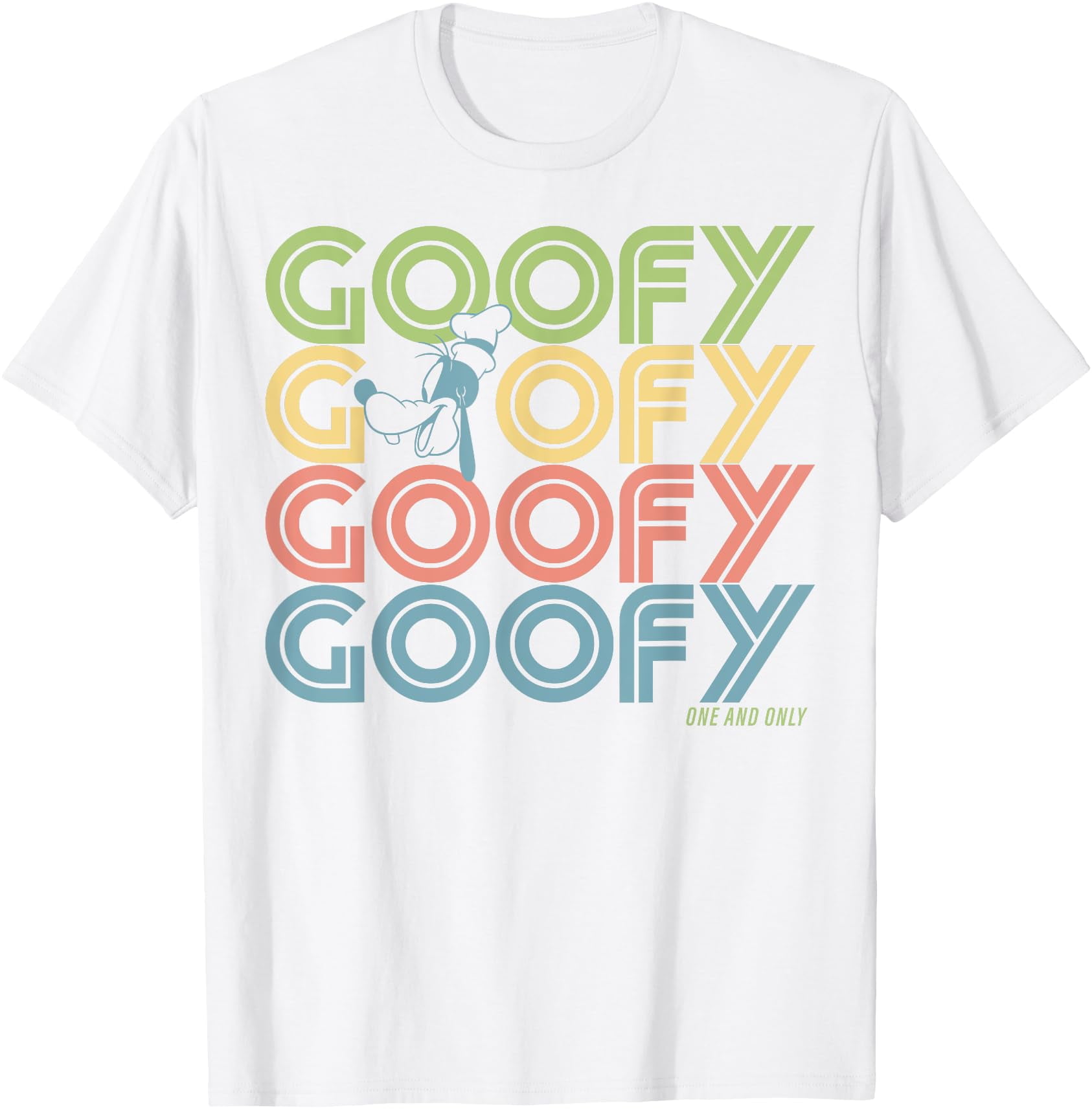 Disney Goofy Retro Name Stack T-Shirt - Walmart.com