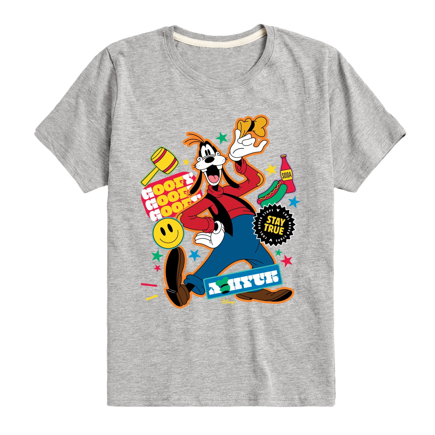 Disney - Goofy Sticker Look - Toddler & Youth Short Sleeve Graphic T ...