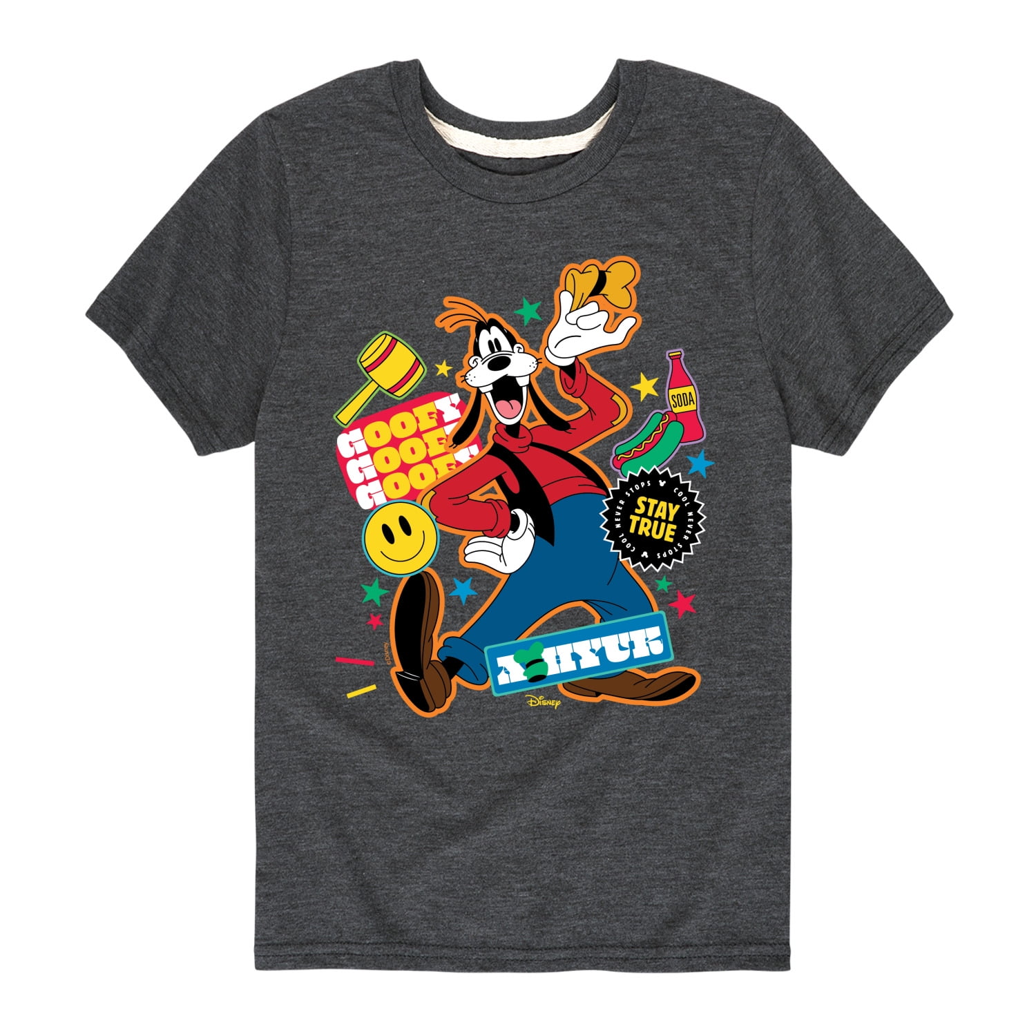 Disney - Goofy Sticker Look - Toddler & Youth Short Sleeve Graphic T ...