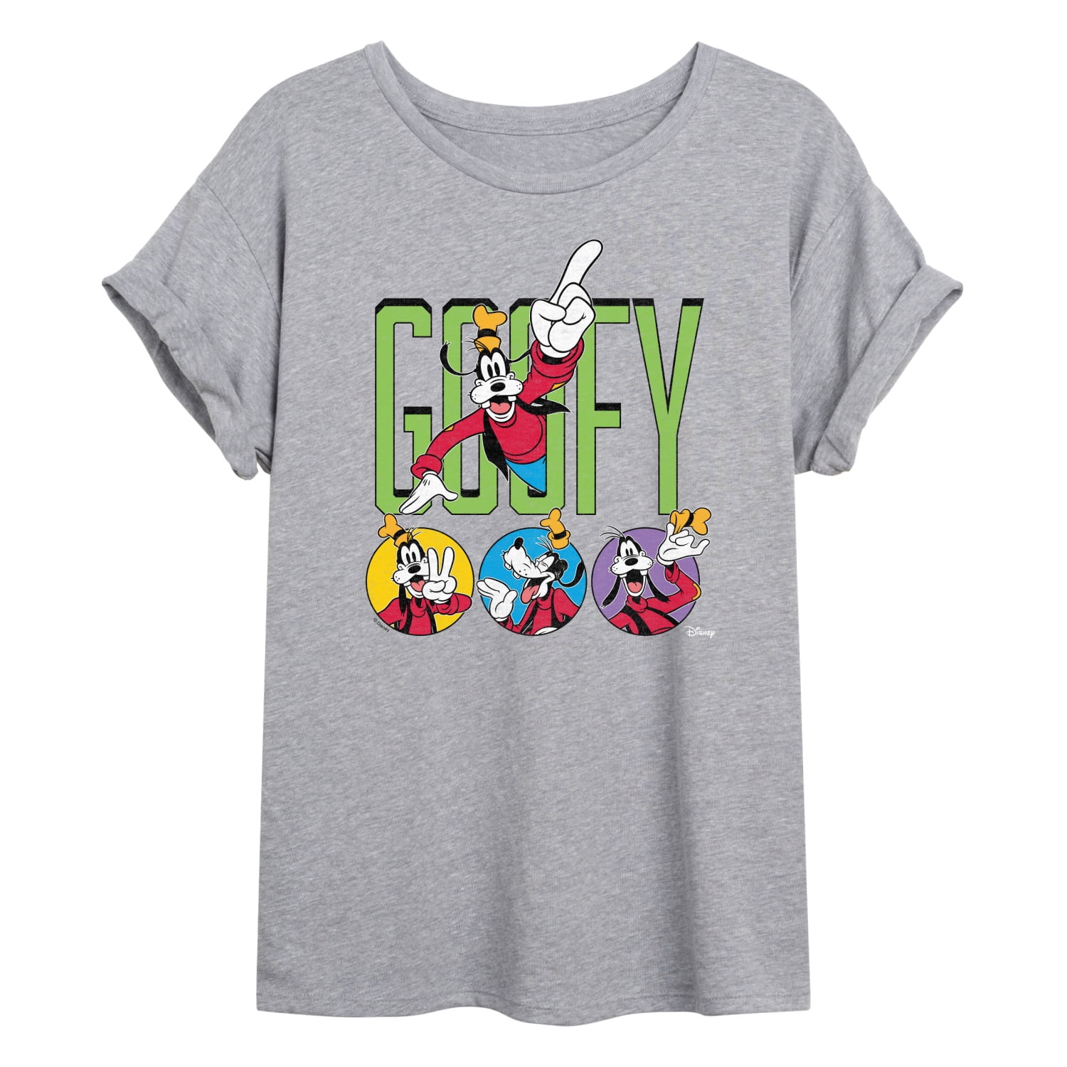 Disney - Goofy Tee - Juniors Oversized Graphic T-Shirt - Walmart.com