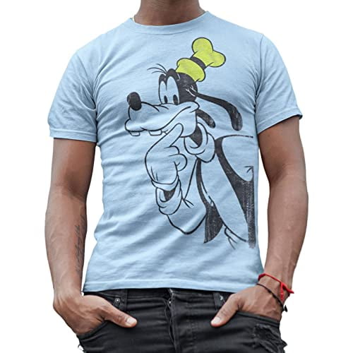 Disney Goofy Thinking T-Shirt for Men Adult Graphic Tshirt Men's Tee ...