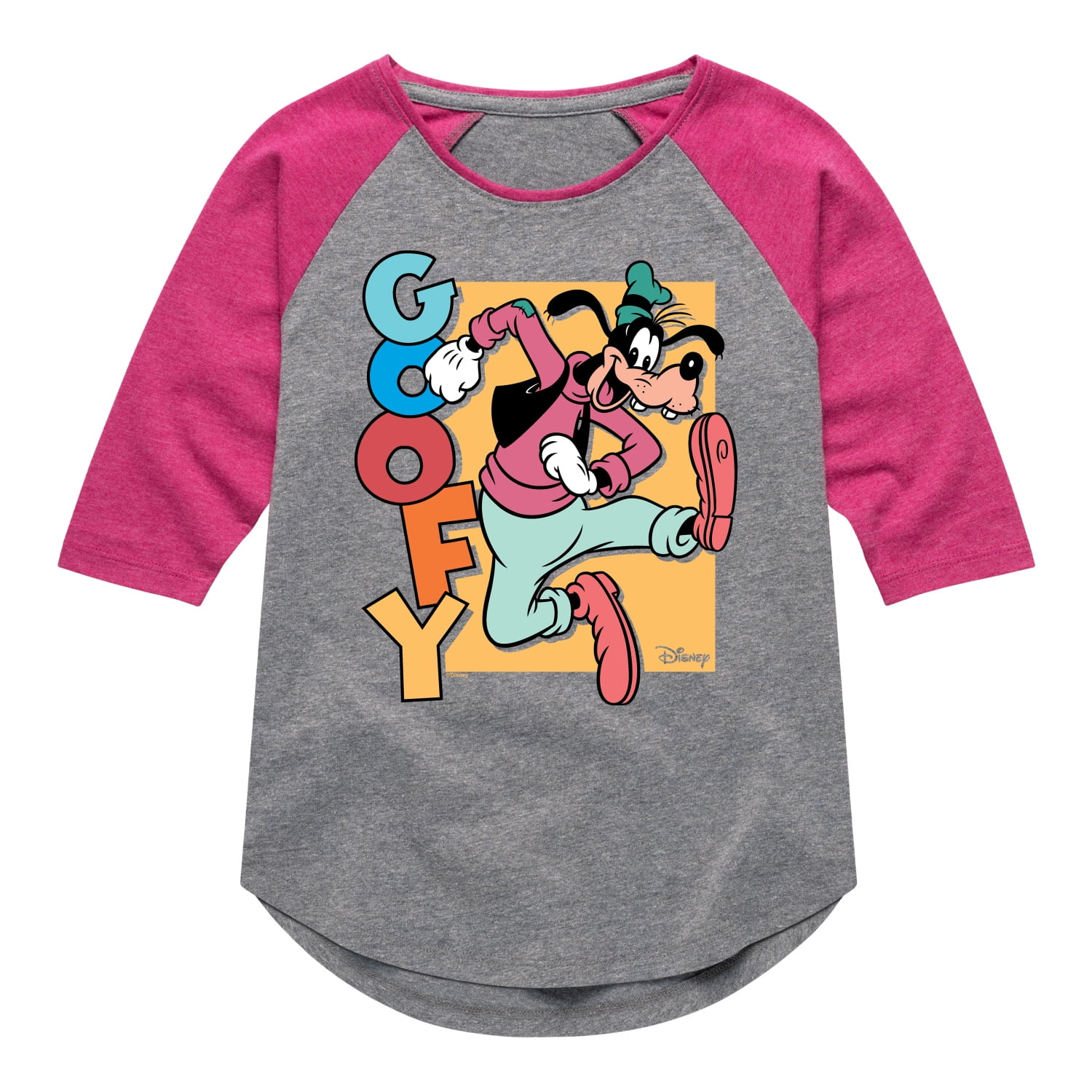 Disney - Goofy - Toddler & Youth Girls Raglan Graphic T-Shirt - Walmart.com