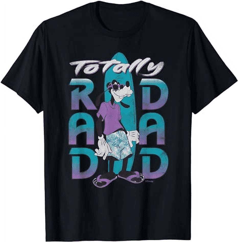 Disney Goofy Totally Rad Dad Fathers Day Surfing Distressed T-Shirt ...