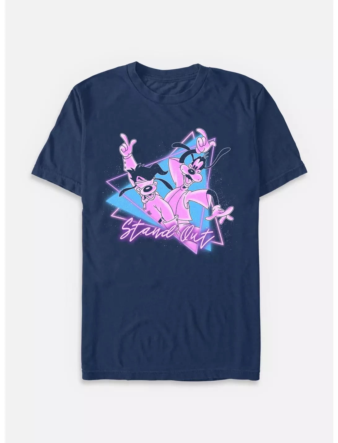 Disney Goofy Triangle Stand Out Geometric Neon Nineties Garment Dye T ...