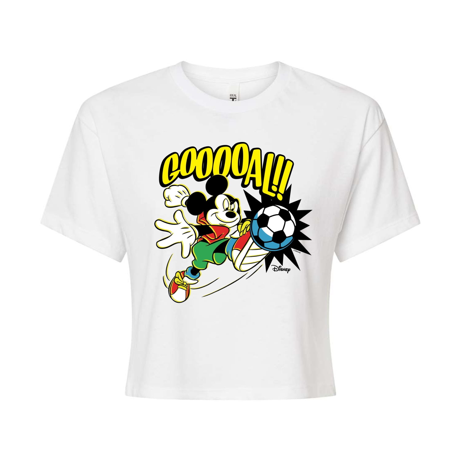 Disney - Goooal - Juniors Cropped Cotton Blend T-Shirt - Walmart.com