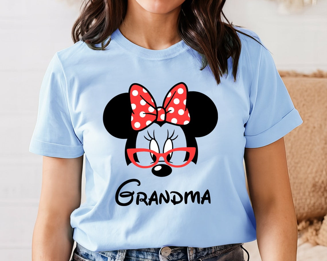 Disney Grandma Shirt, Regular Minnie Grandma With Glasses, Mother's Day ...