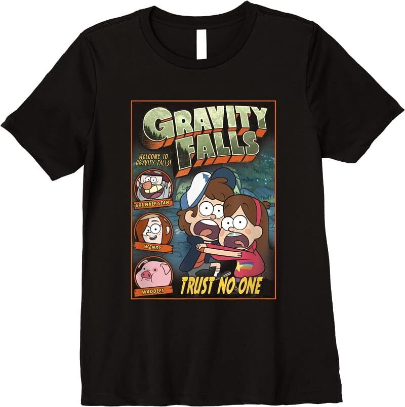 Disney Gravity Falls “Trust No One” Dipper & Mabel T-Shirts - Walmart.com