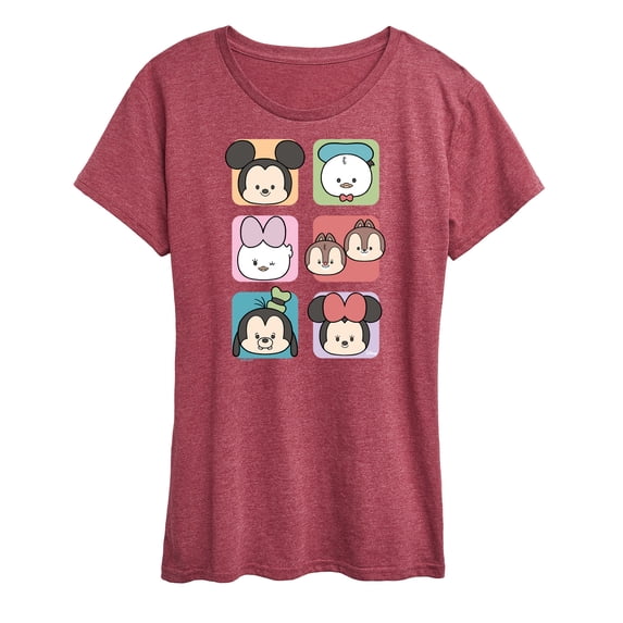 Disney - Grid Heads - Women's Short Sleeve Graphic T-Shirt - Walmart.com