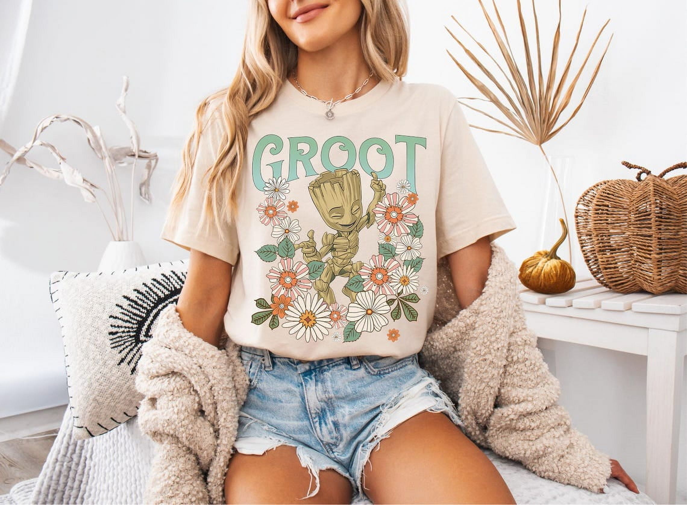 Disney Groot Flower Garden Shirt, Baby Groot Shirt, Family Vacation ...