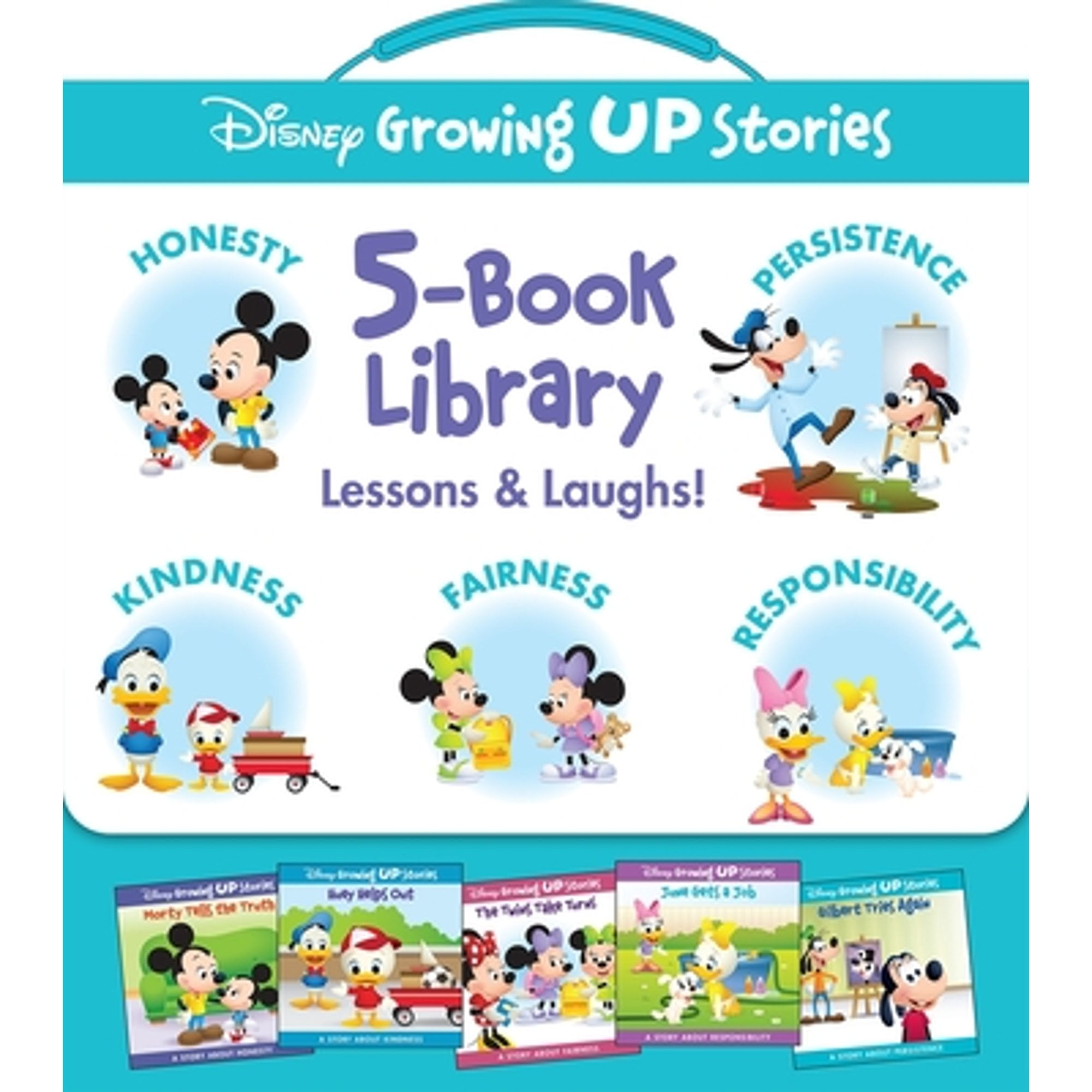 Pre-Owned Disney Growing Up Stories: 5-Book Library Lessons & Laughs ...