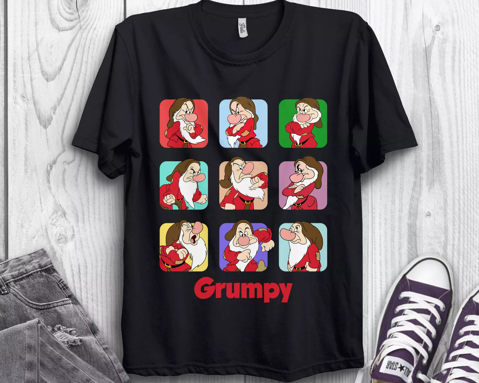 Disney Grumpy Dwarf Snow White & Seven Dwarfs Unisex Adult Shirt Tee ...
