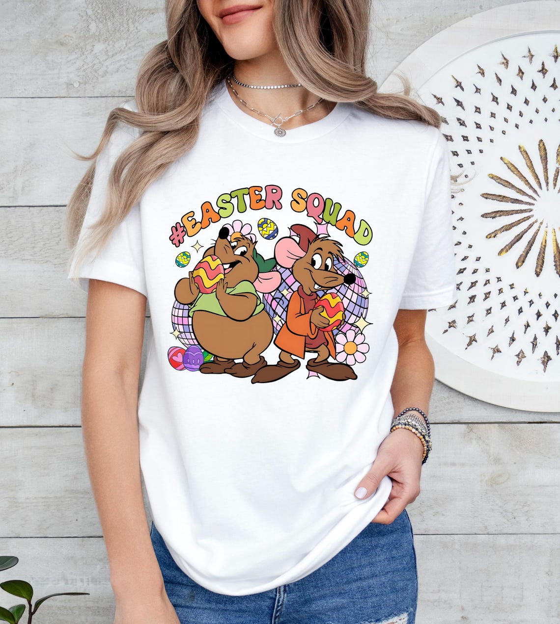 Disney Gus Gus and Jaq Easter T-Shirt, Easter Squad Shirt,Maroon Color ...
