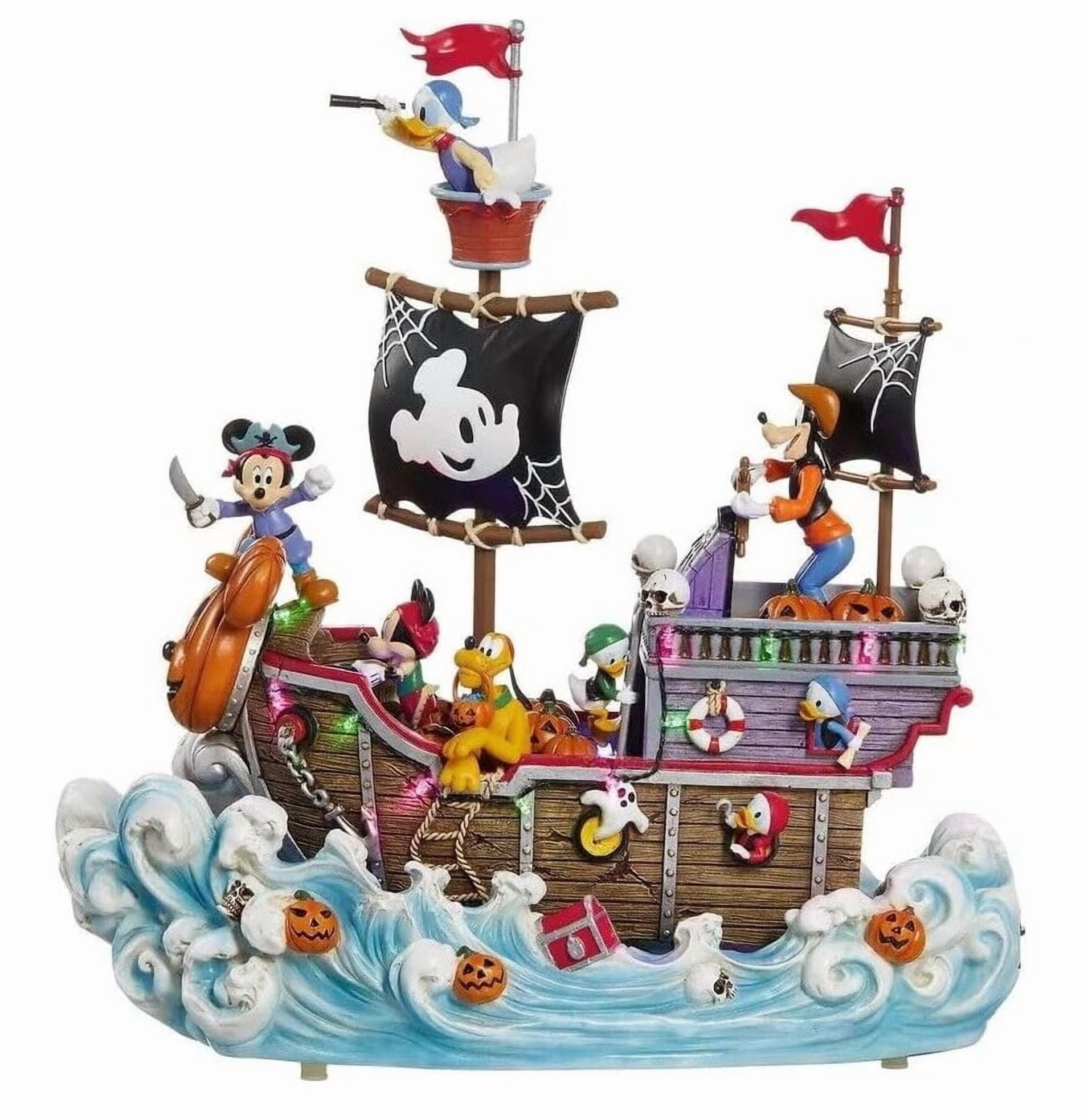 Disney Mickey's Adventure Halloween Lighted & Music Pirate Ship ...