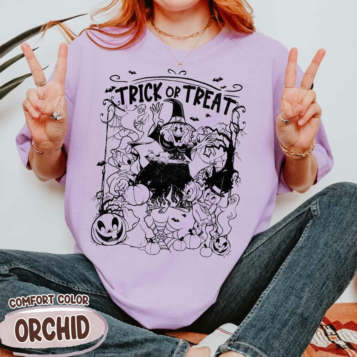 Disney Halloween Costume Huey Dewey Louie Duck Witch Hazel Shirt ...