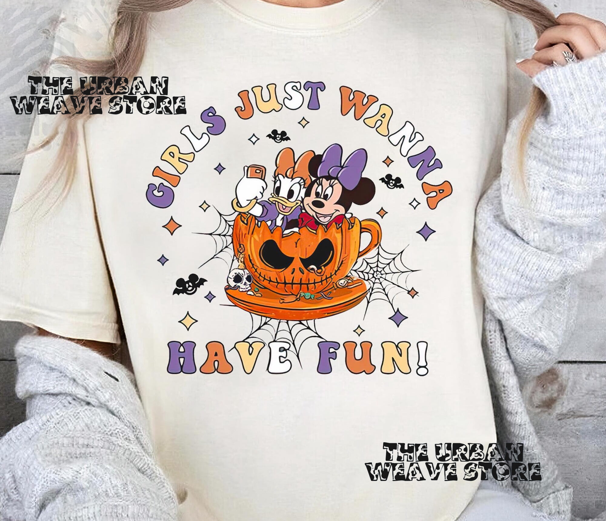 Disney Halloween Daisy And Minnie Shirt Girls Just Wanna Have Sun Tea ...
