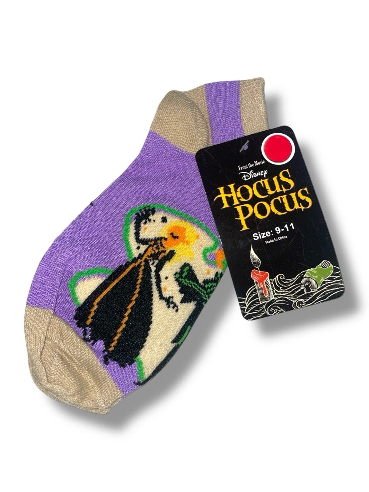 Disney Halloween Hocus Pocus Witches Adult Novelty No-show Socks Womens ...