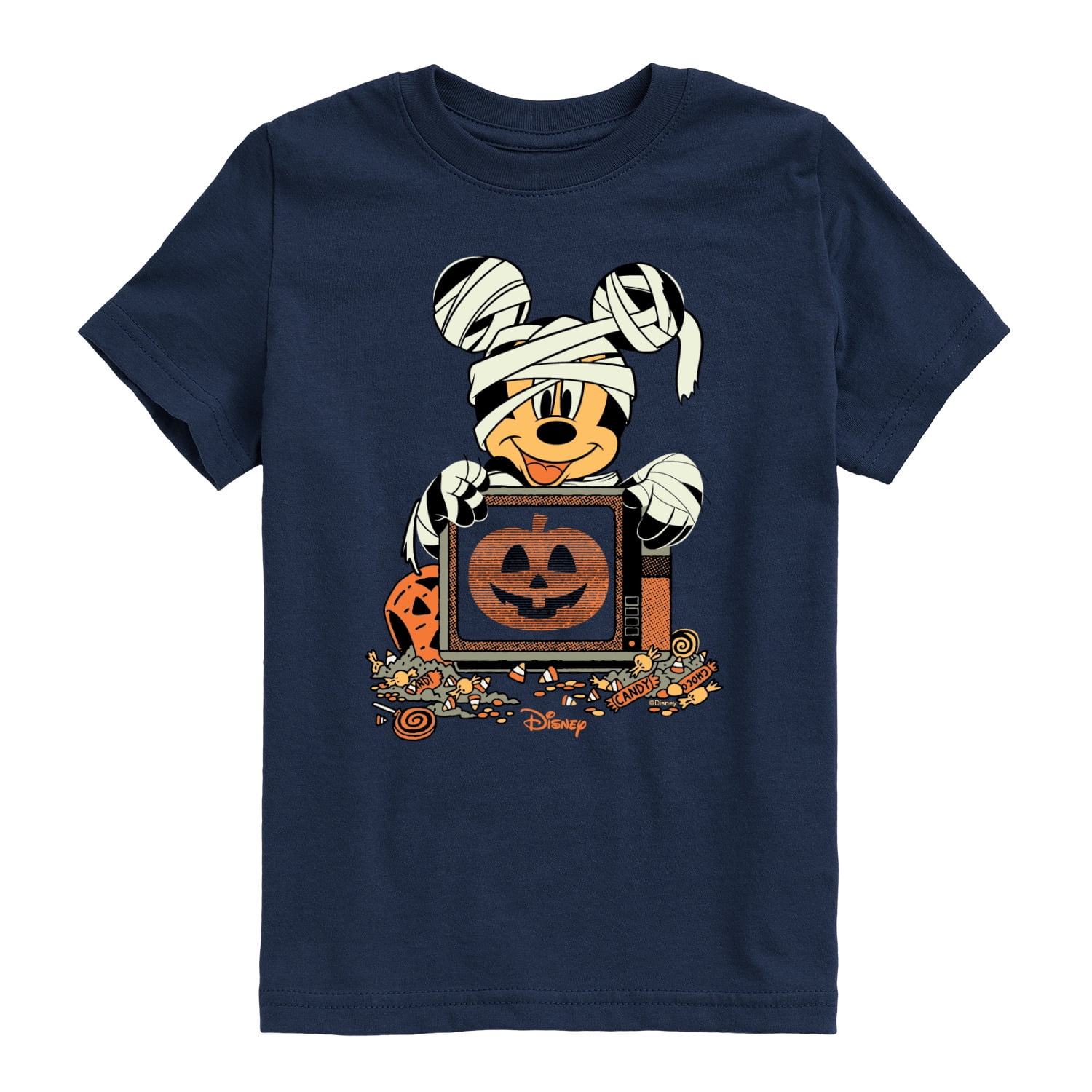 Disney - Halloween Mickey - Youth Boys Short Sleeve Graphic T-Shirt ...