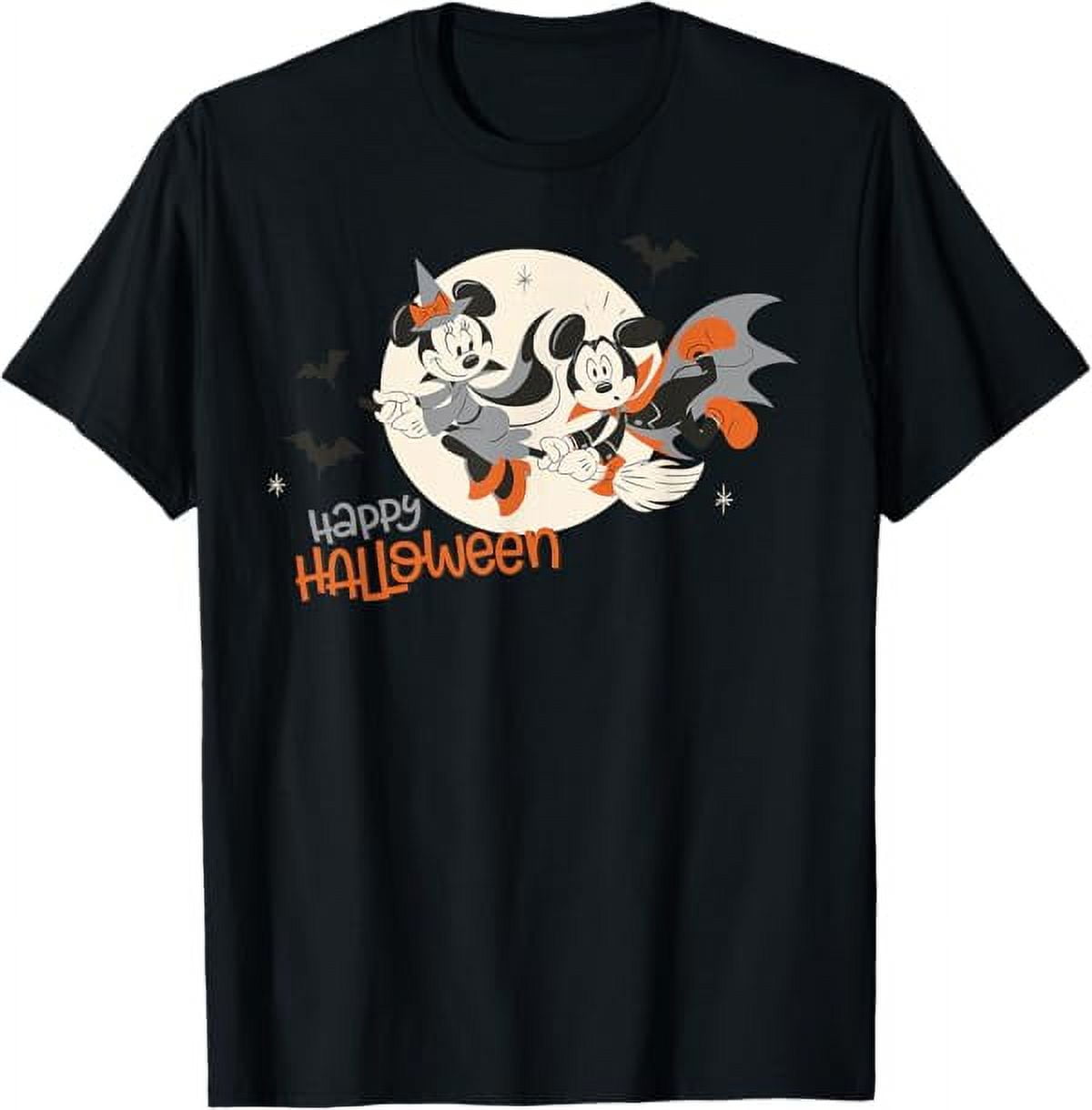 Disney Halloween Minnie and Minnie Flying T-Shirt - Walmart.com