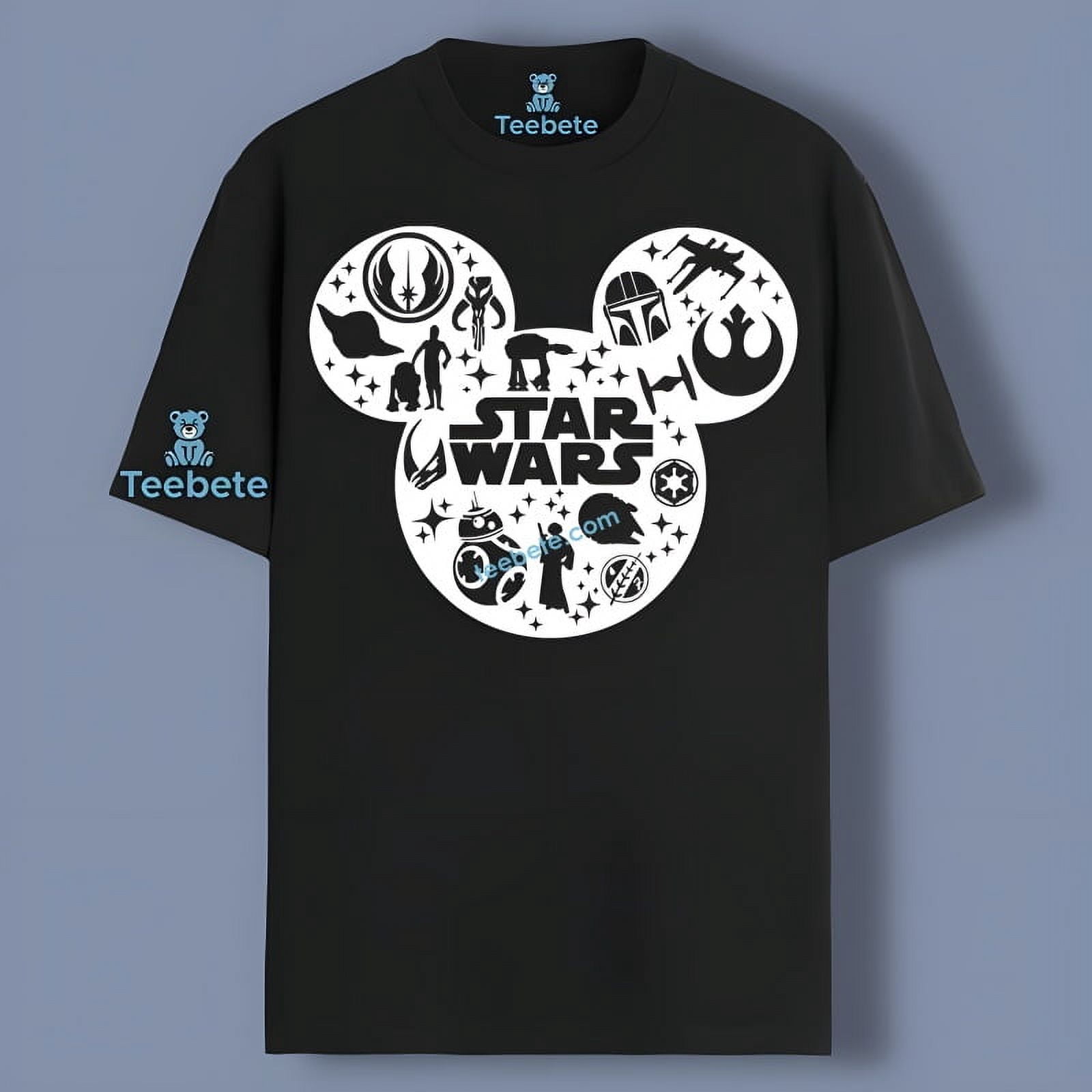 Disney Halloween Star Wars Characters Mickey Mouse Head Shirt - Walmart.com