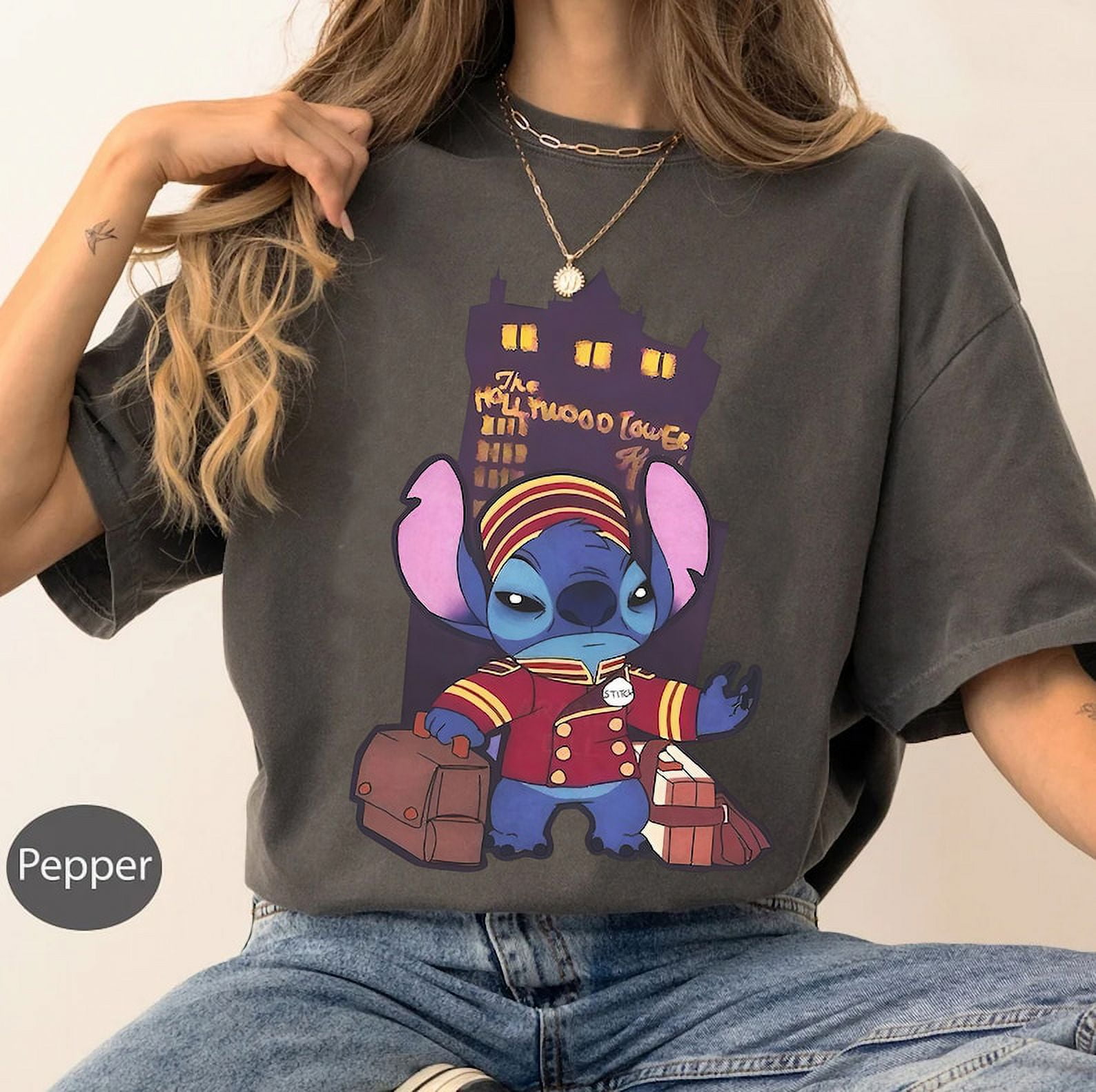 Disney Halloween Stitch Tower of Terror Studios Shirt, Lilo and Stitch ...