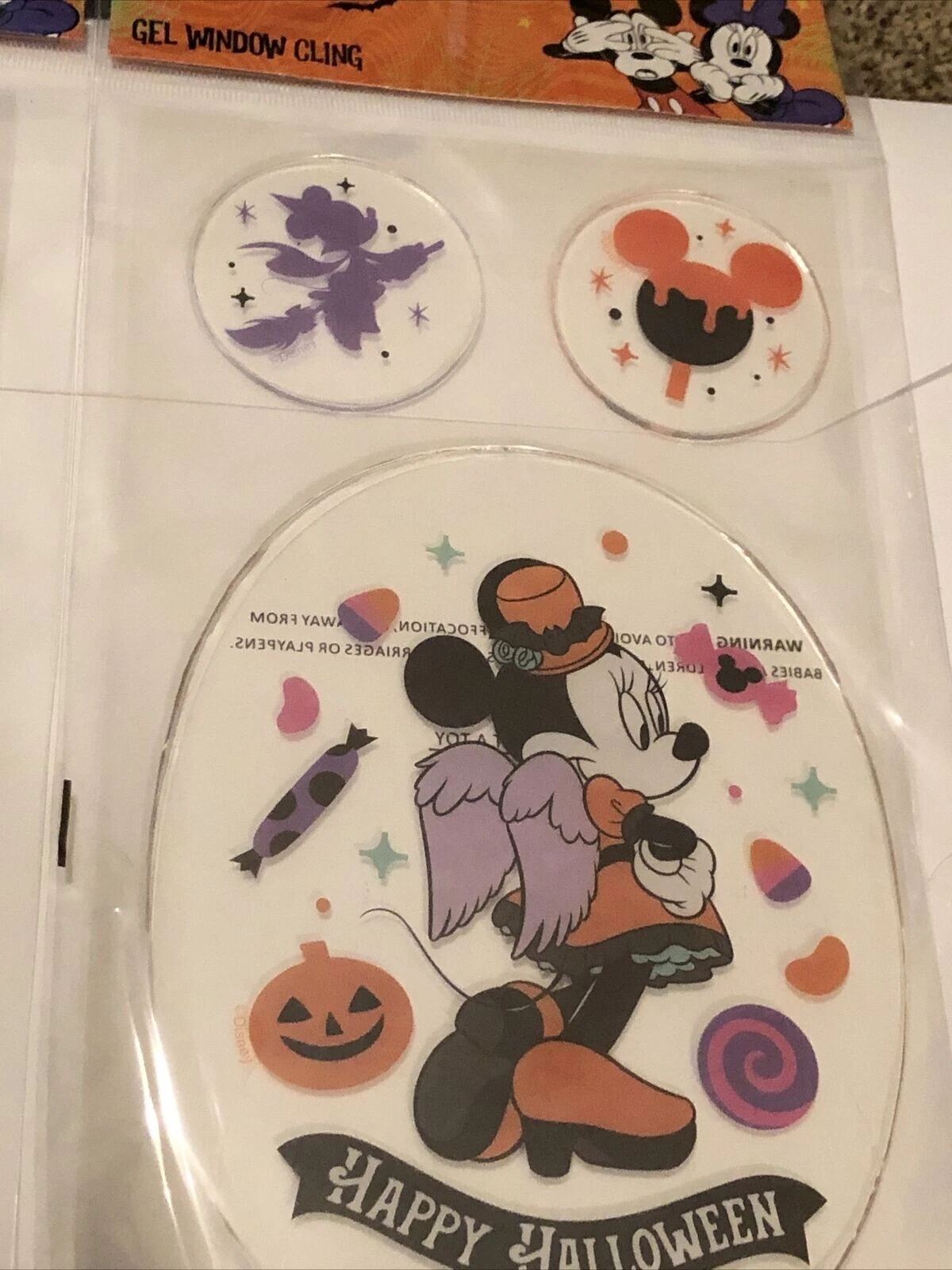 Disney Halloween Window Gel Clings Minnie Mouse - Walmart.com
