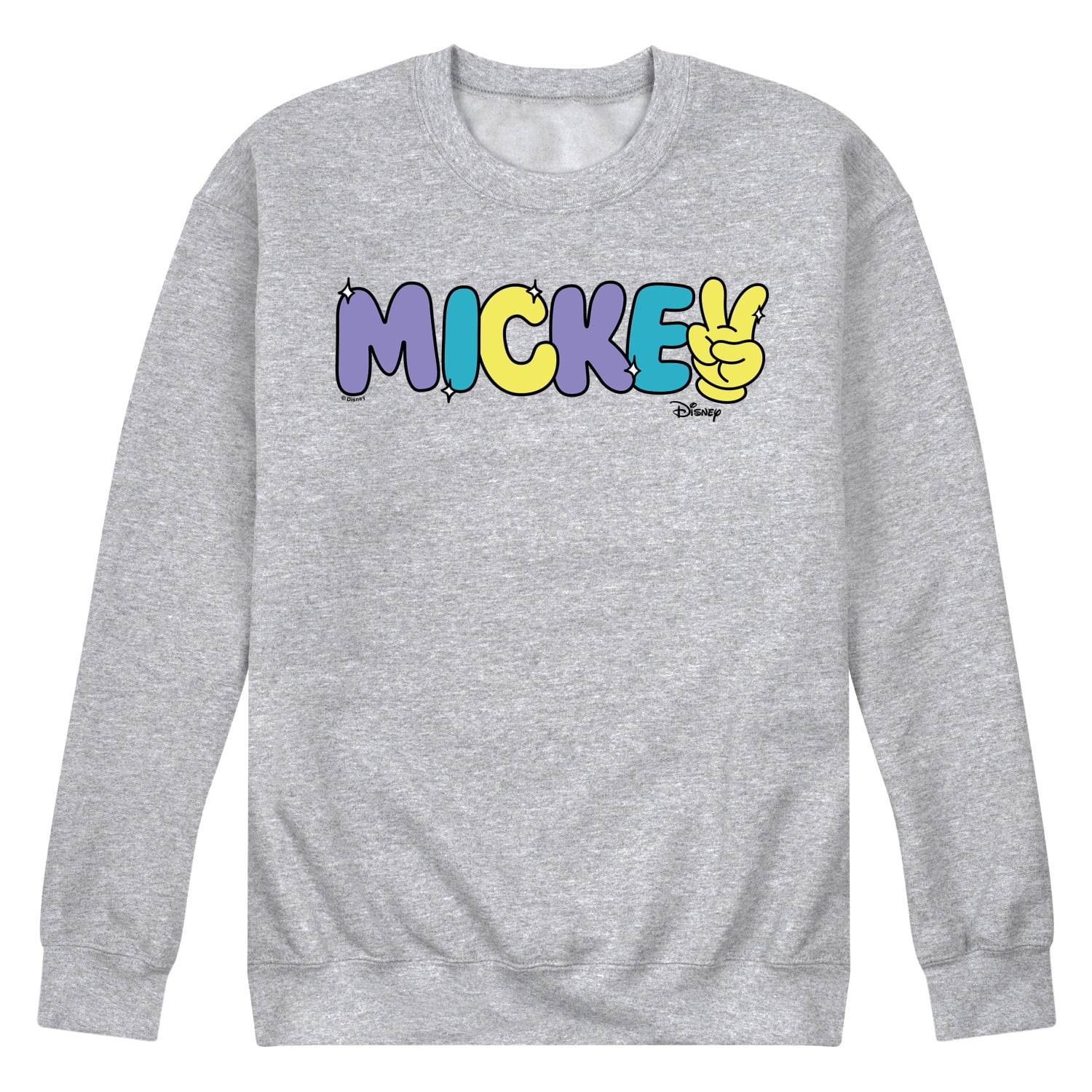 Disney - Hand Peace Sign - Men's Crew Neck Fleece Pullover - Walmart.com