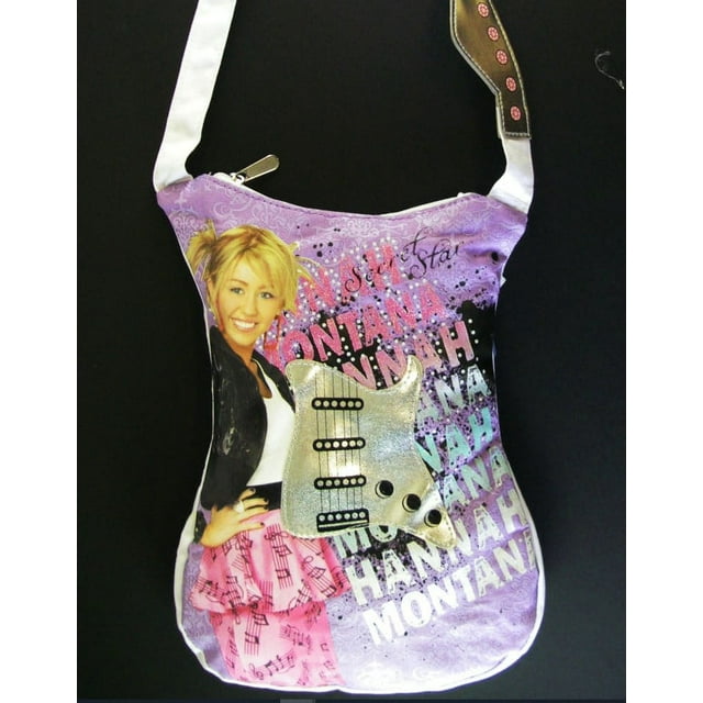 Disney Hannah Montana 12in x 9in x 2in Strong Fabric Guitar Shape Tote ...