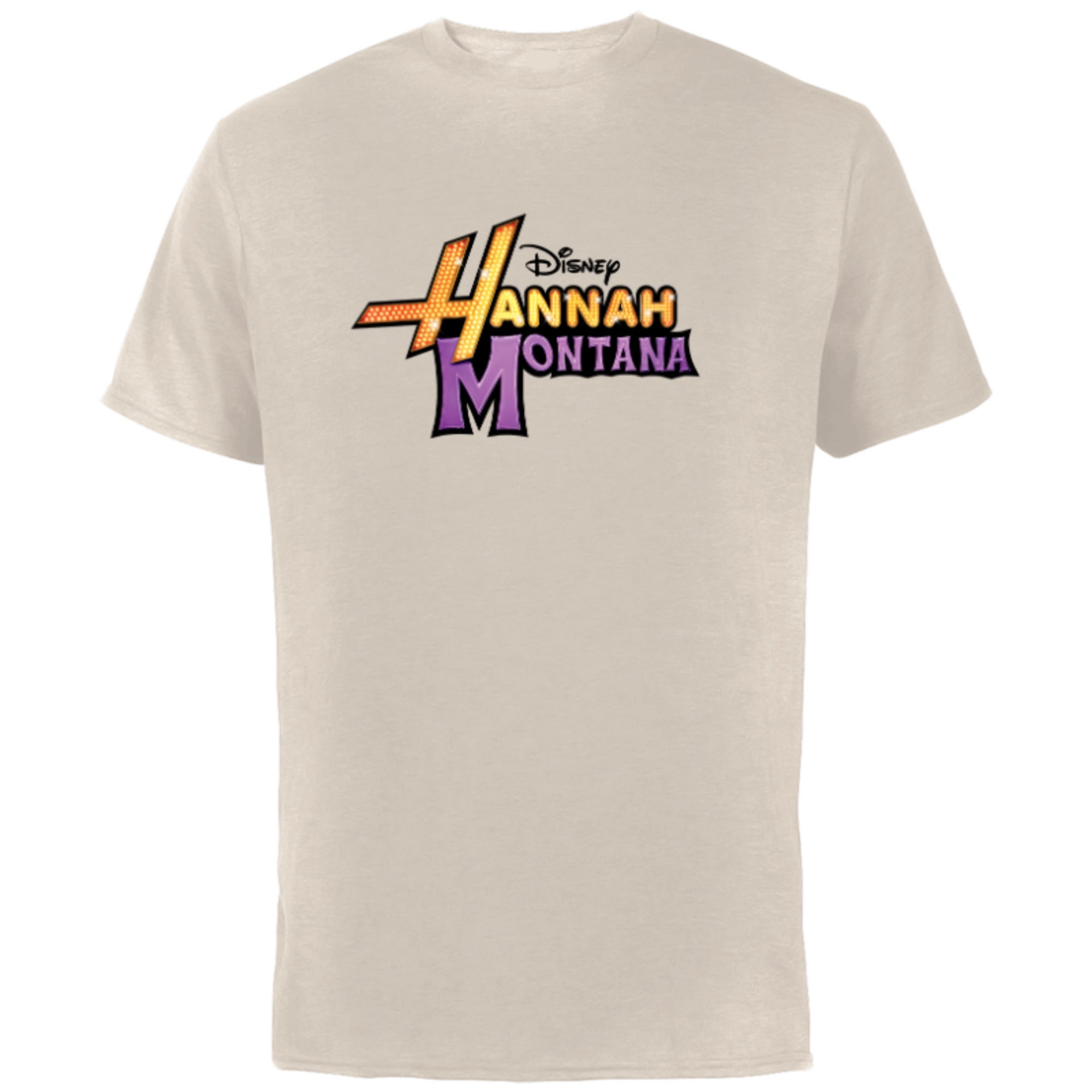 Disney Hannah Montana Logo - Short Sleeve Cotton T-Shirt for Adults ...
