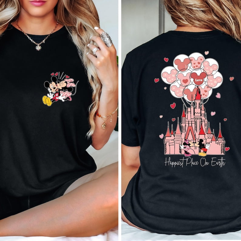 Disney Happiest Place On Earth Mickey Minnie Valentine Kiss Castle ...