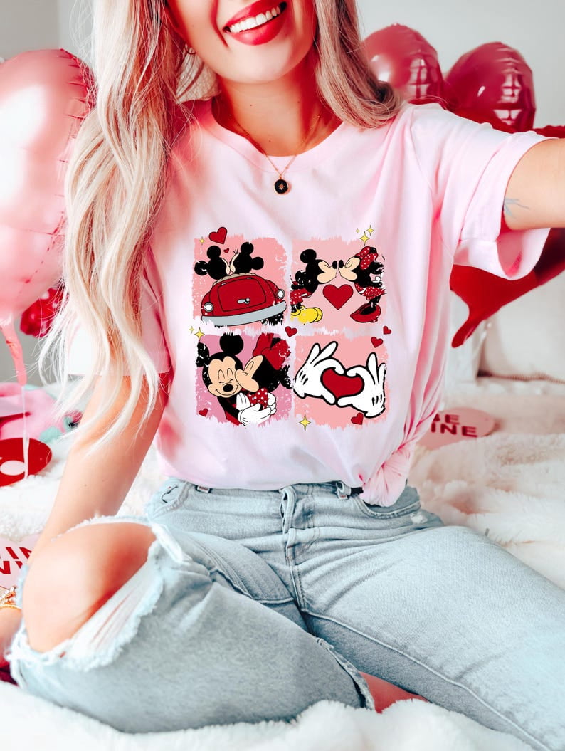 Disney Happiest Place On Earth Mickey Minnie Valentine Kiss Castle ...