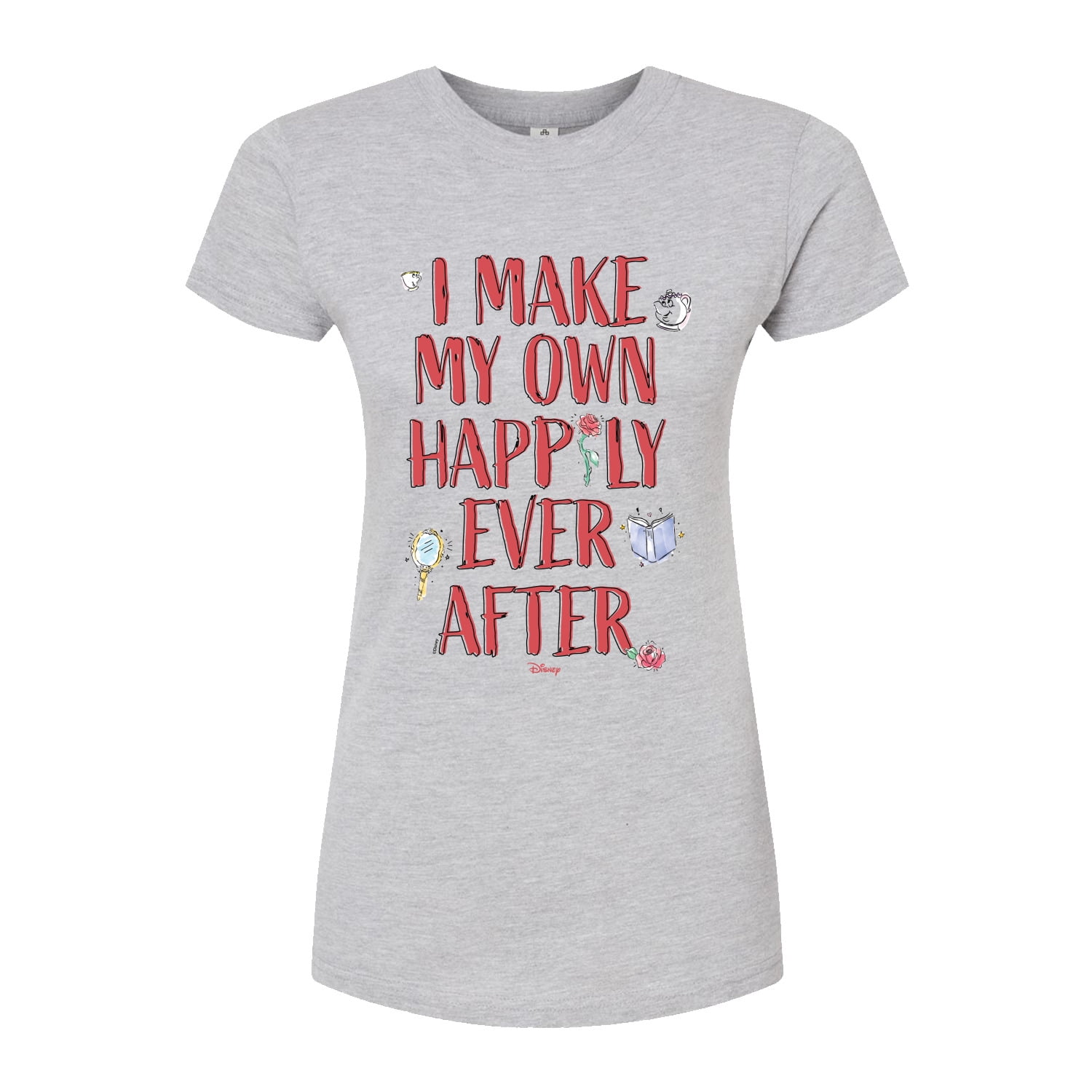 Disney - Happily Ever After Belle - Juniors Fitted Graphic T-Shirt ...