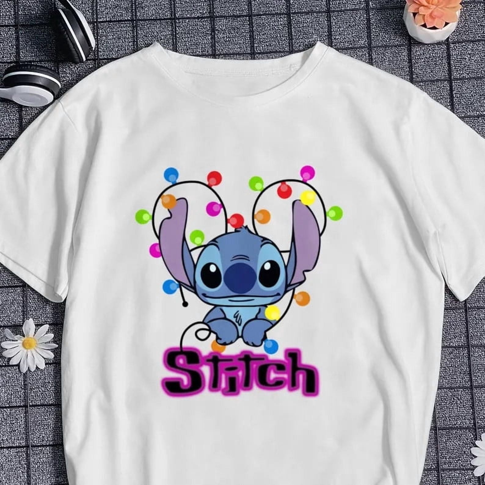 Disney Happy Cute Funny Stitch Smiling Face Portrait Blue Alien T-Shirt ...