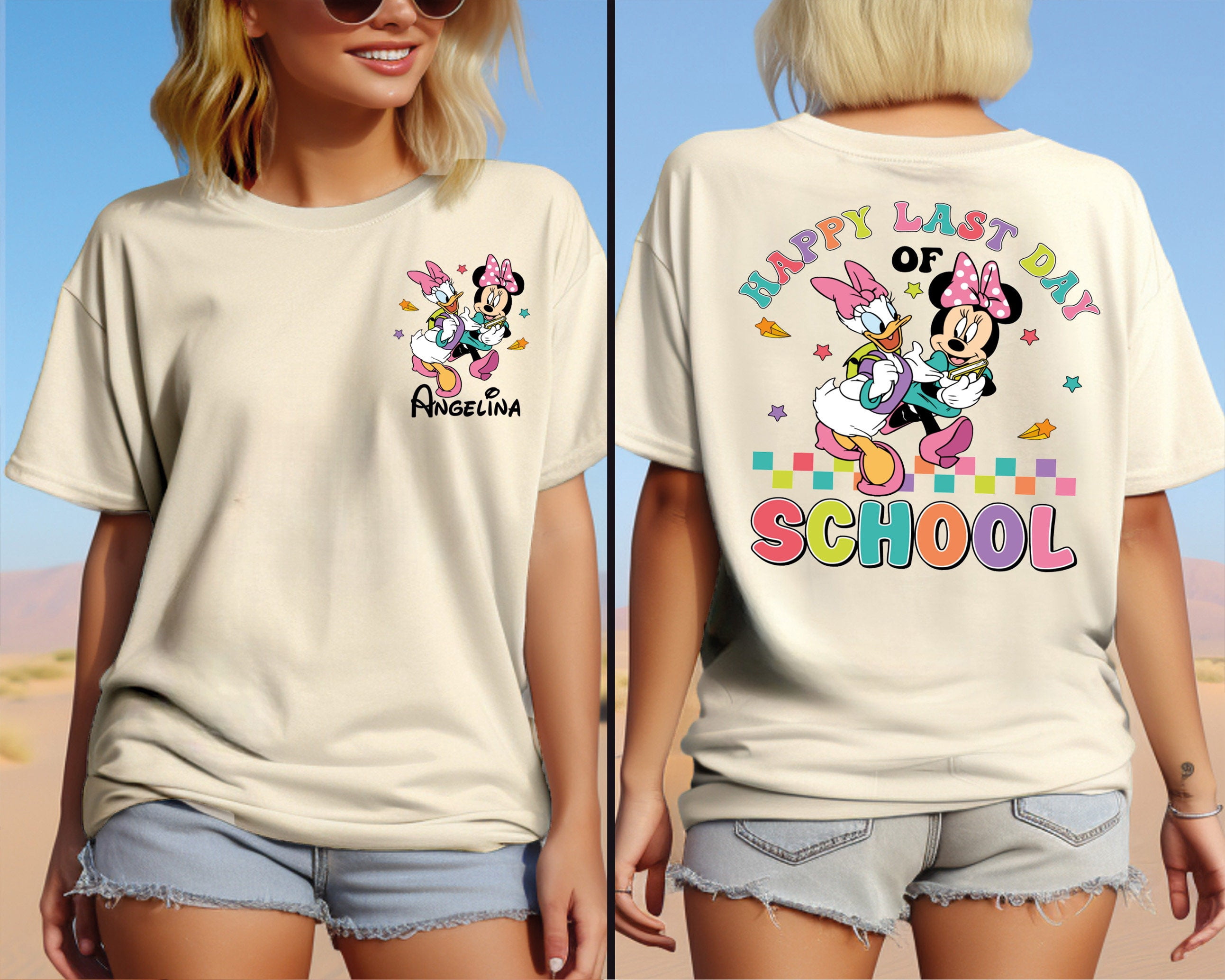 Disney Happy Last Day Of School Shirt, Disneyland Minnie Daisy Shirt ...
