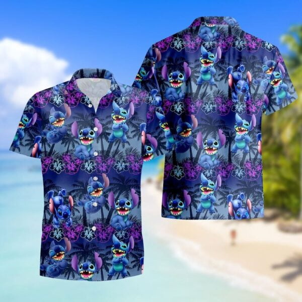 Disney Hawaiian Shirt Summer Beach Mickey Mouse Tropical Disney Purple ...