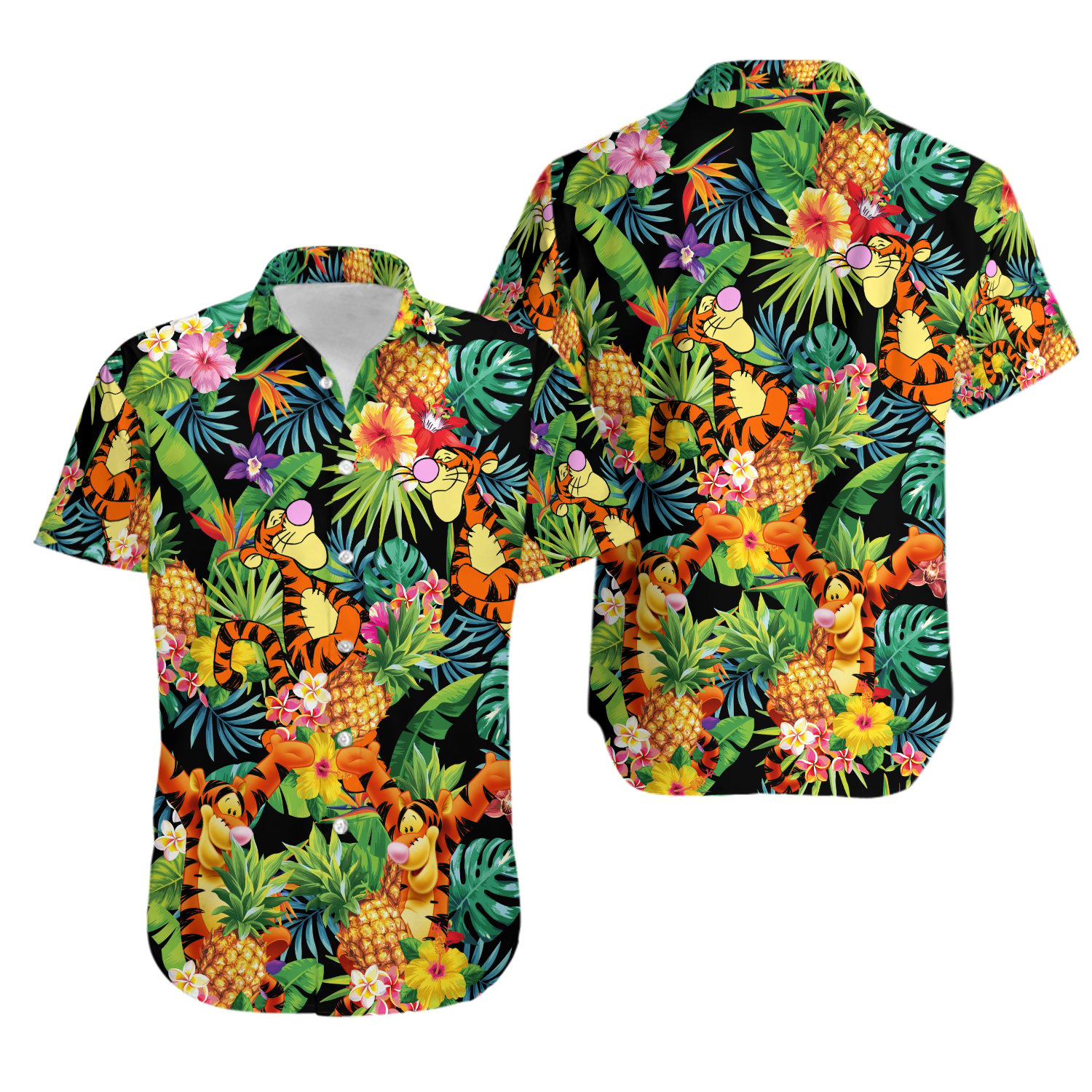 Disney Hawaiian Shirt Summer Beach Tigger Pineapple Tropical Disney ...