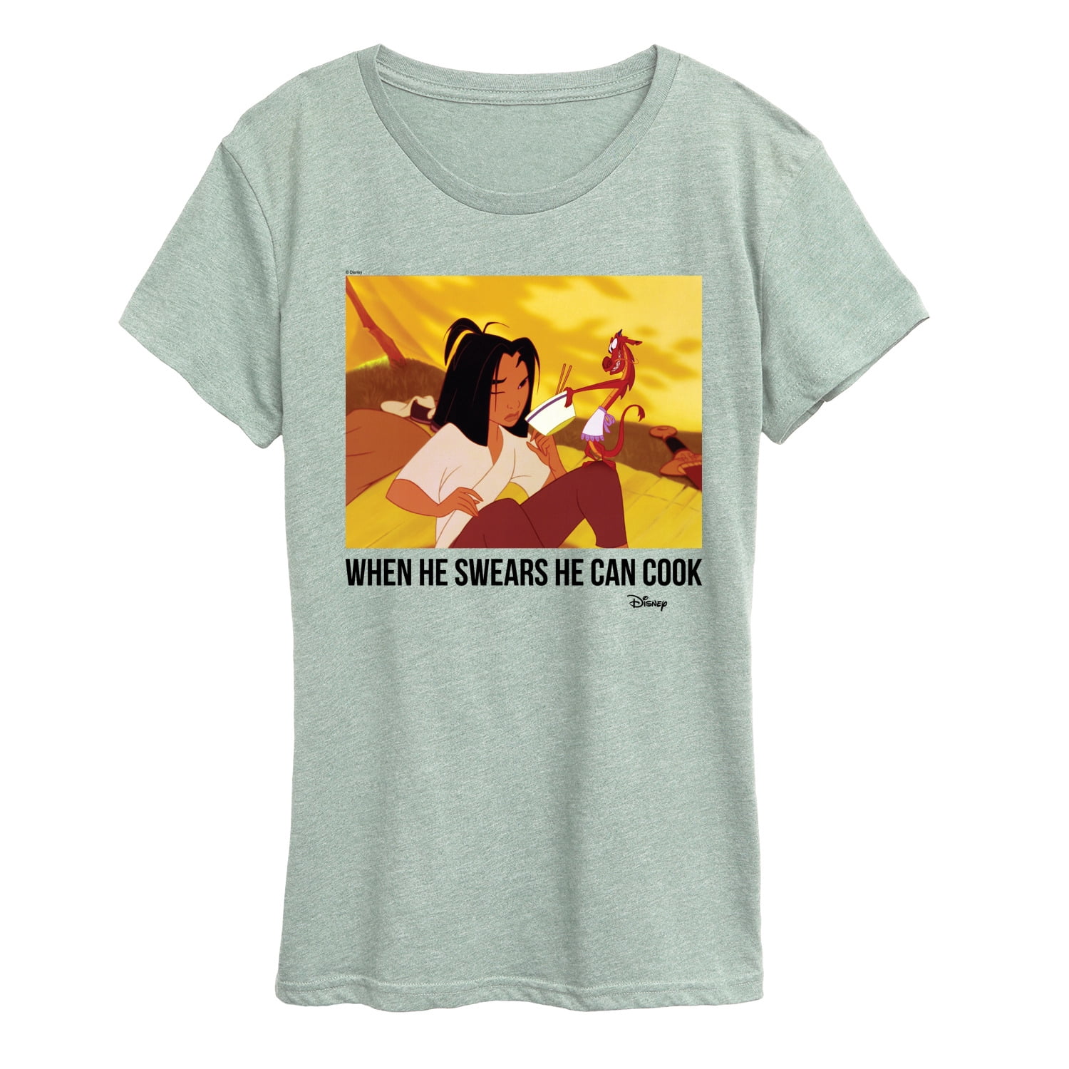 Disney - He Can Cook Mulan - Women's Short Sleeve Graphic T-Shirt ...