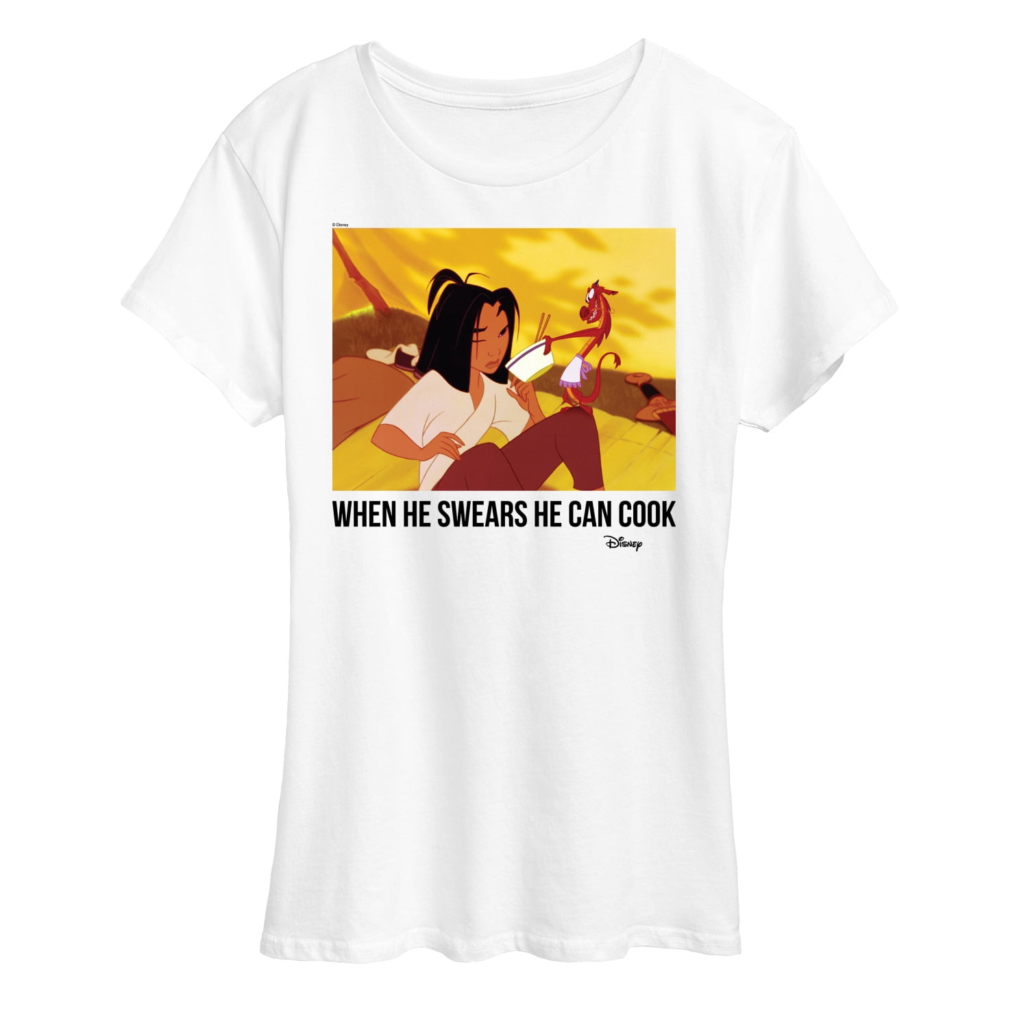 Disney - He Can Cook Mulan - Women's Short Sleeve Graphic T-Shirt ...