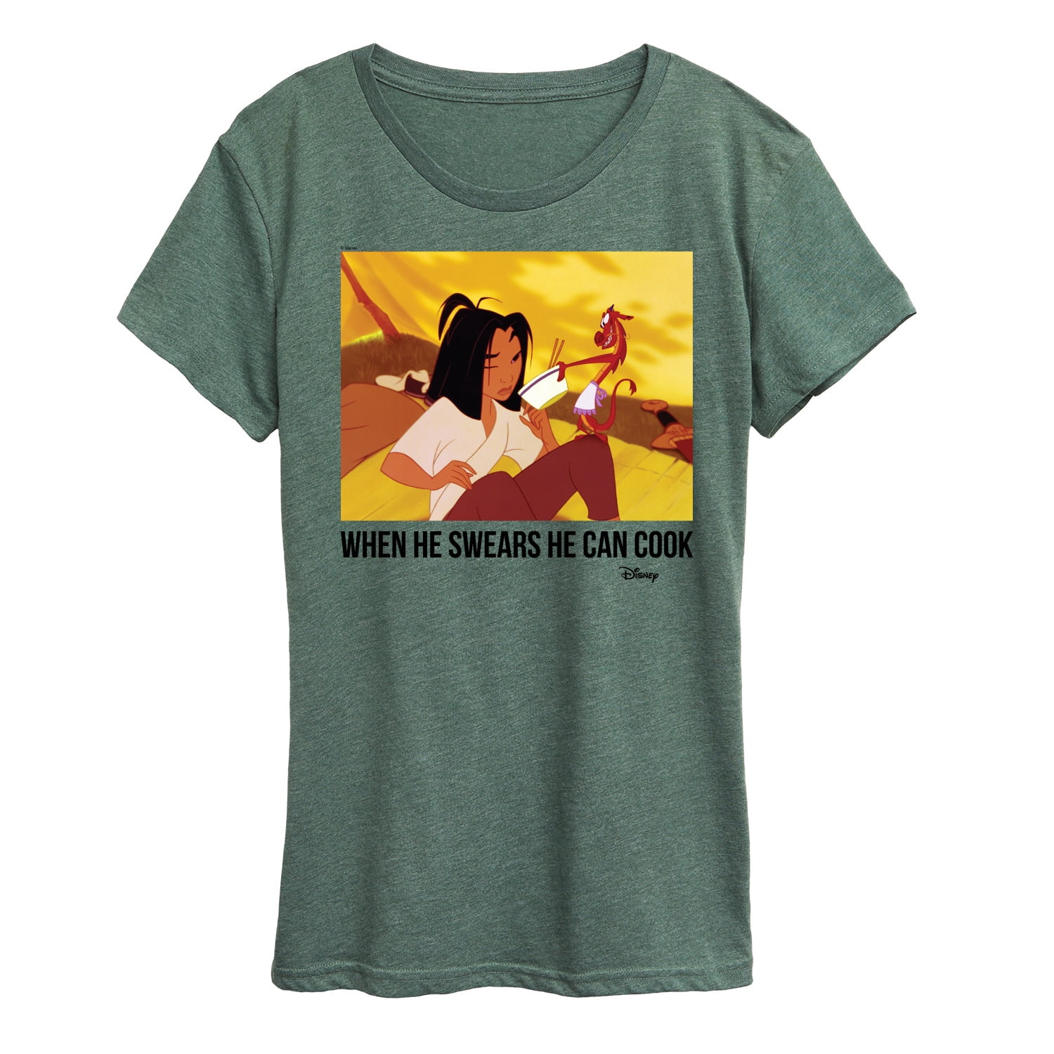 Disney - He Can Cook Mulan - Women's Short Sleeve Graphic T-Shirt ...