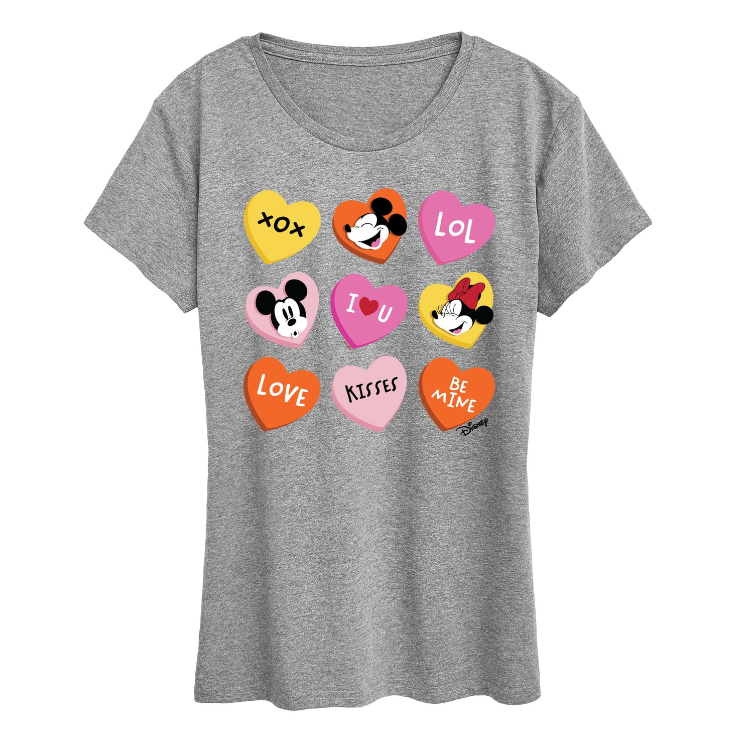 Disney - Heart Grid - Women's Short Sleeve Graphic T-Shirt - Walmart.com