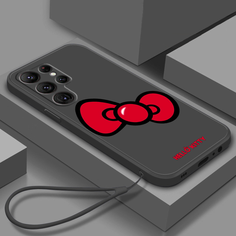 Disney Hello Kitty Cute Girl Liquid Rope For Samsung Galaxy S24 S23 S22 ...