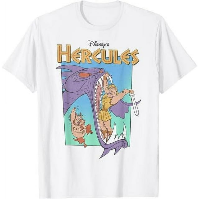 Disney Hercules Hydra Battle Retro Classic Movie Poster T-Shirt ...