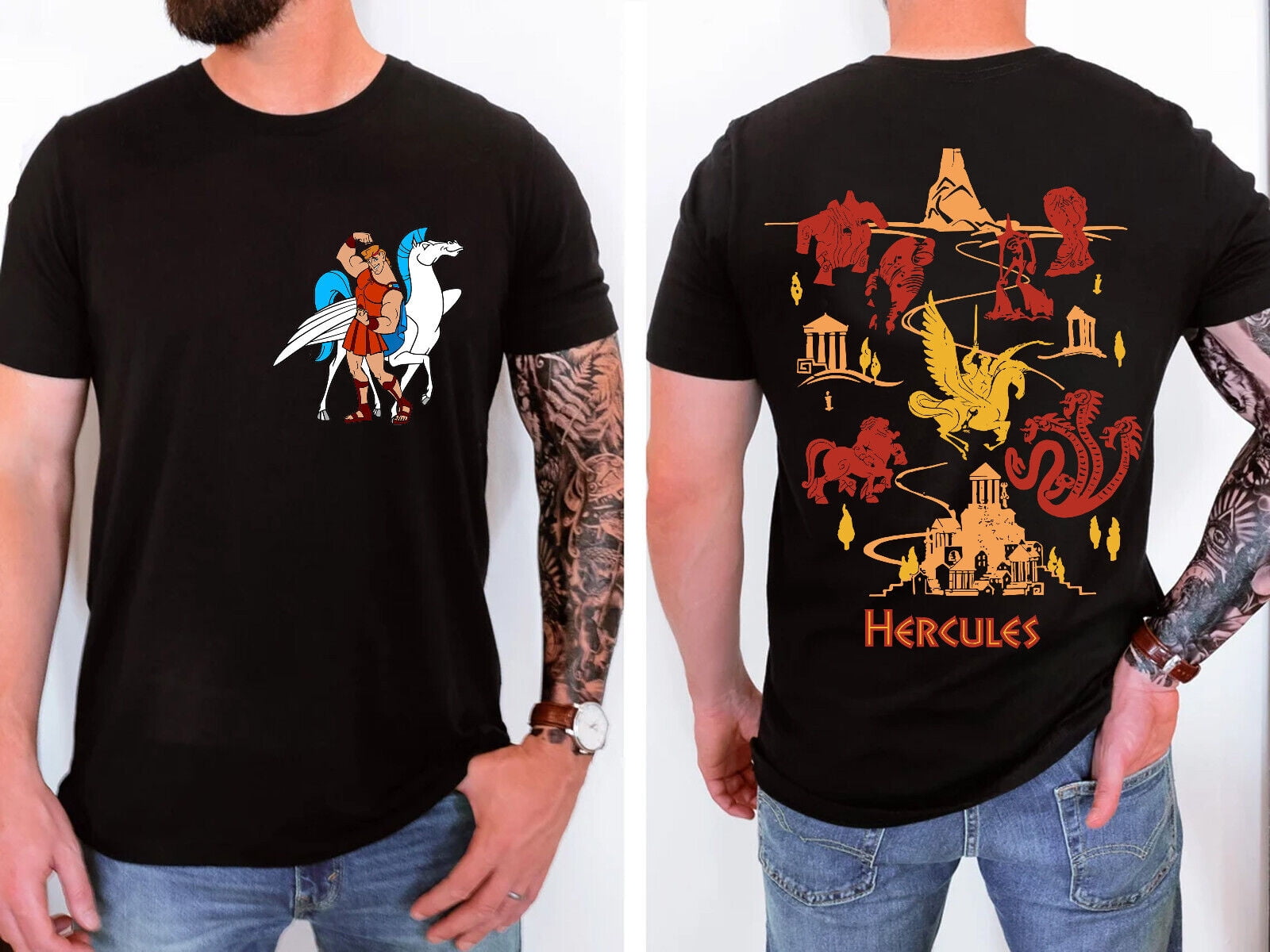 Disney Hercules Symbol Of The Gods Titan Battle Underworld Mythic Map T ...
