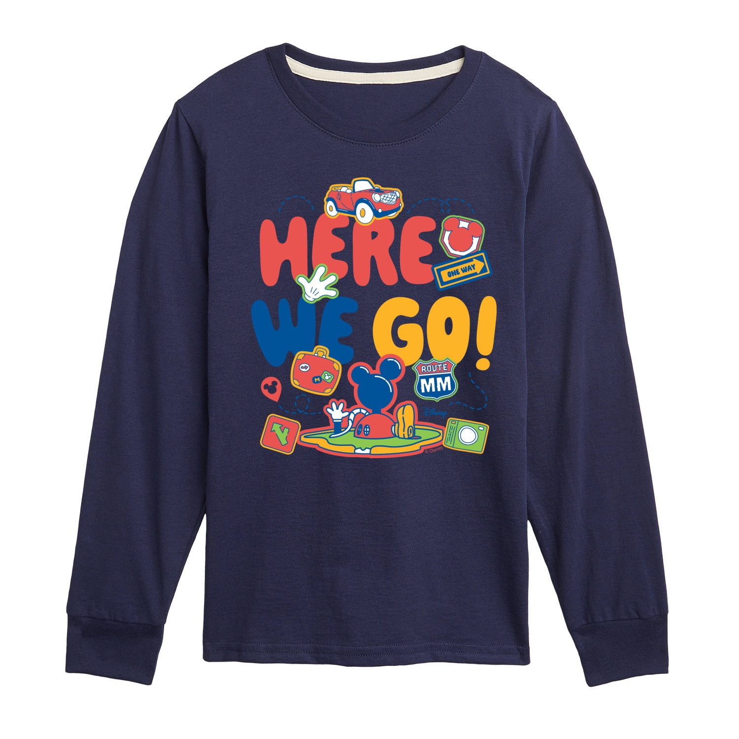 Disney - Here We Go - Youth Boys Long Sleeve Graphic T-Shirt - Walmart.com
