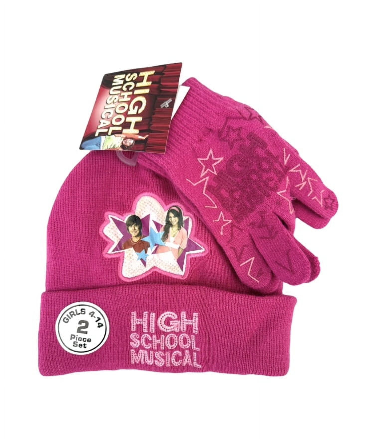 Disney High School Musical Girl's Hot Pink Beanie and Gloves Set ...