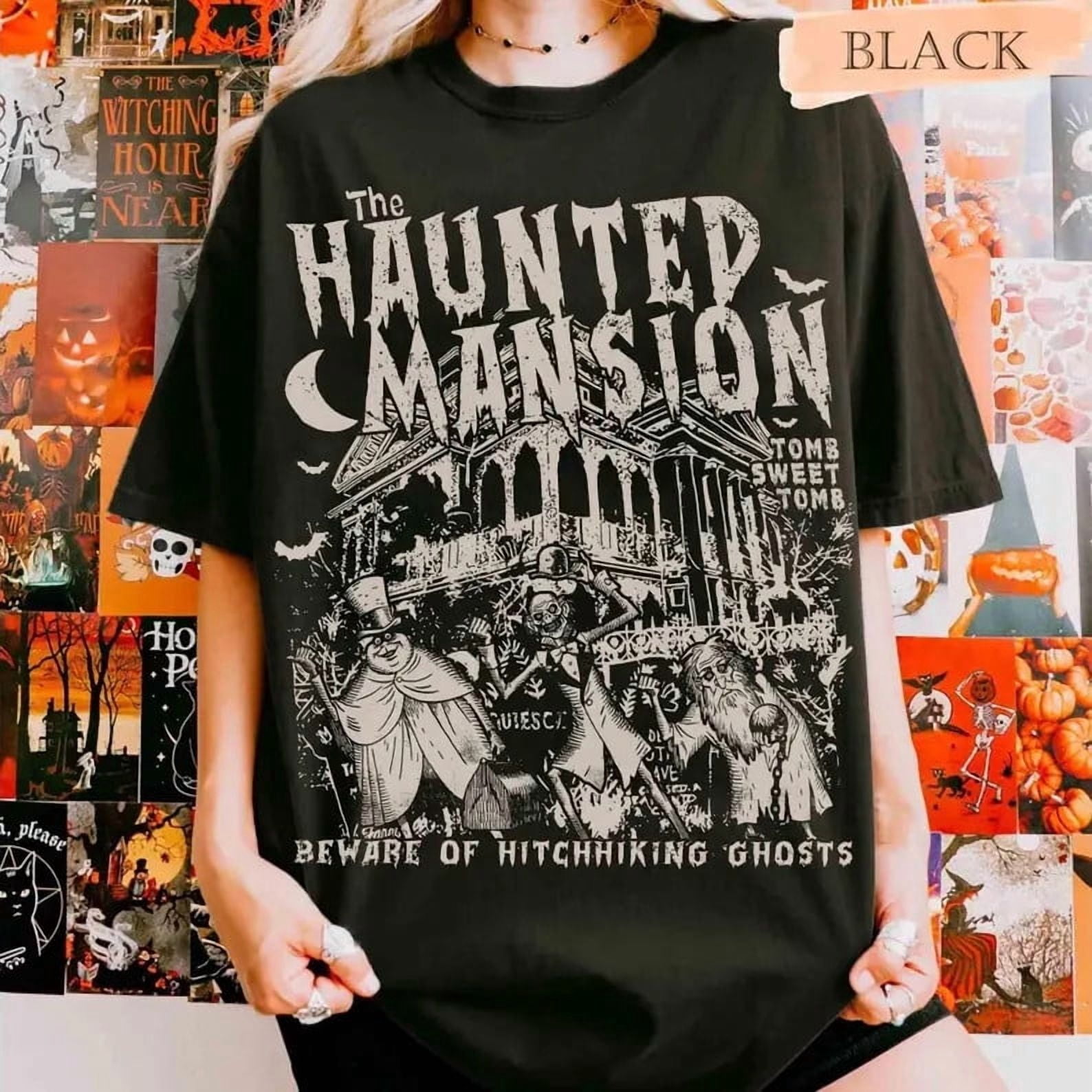 Disney Hitchhiking Ghosts Vintage Haunted Mansion Spooky Doom T-shirt ...