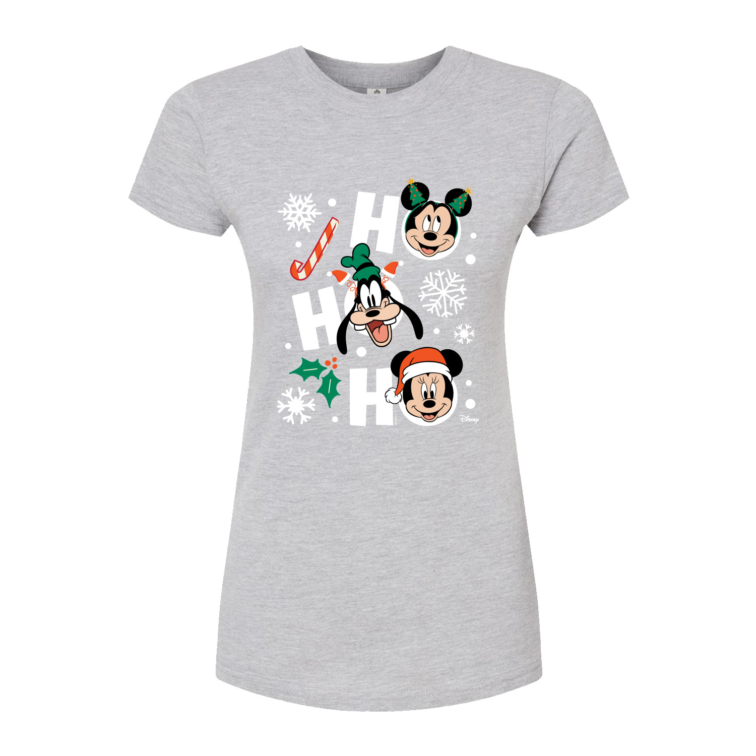 Disney - Ho Ho Ho Characters - Juniors Fitted Graphic T-Shirt - Walmart.com