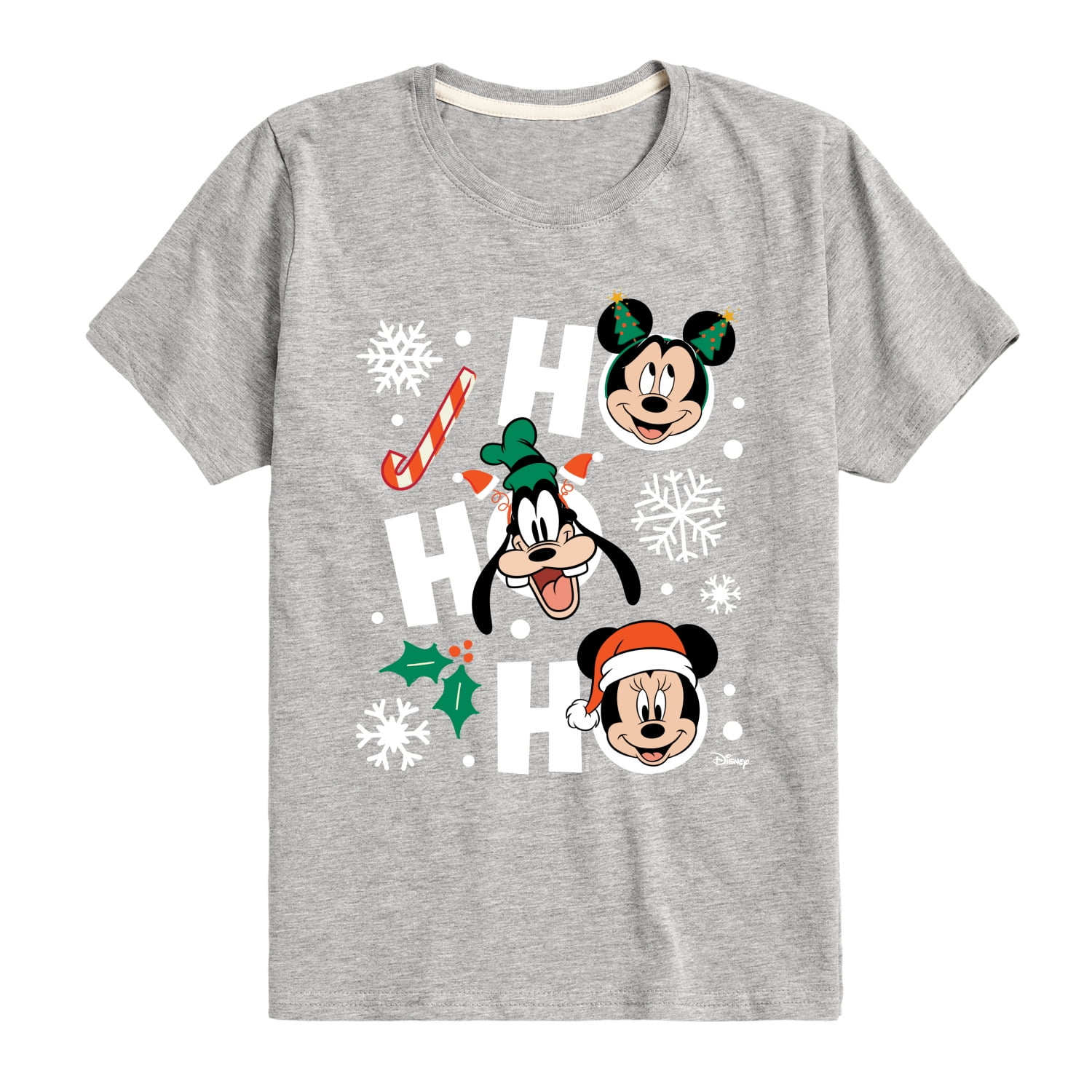 Disney - Ho Ho Ho Characters - Toddler & Youth Short Sleeve Graphic T ...